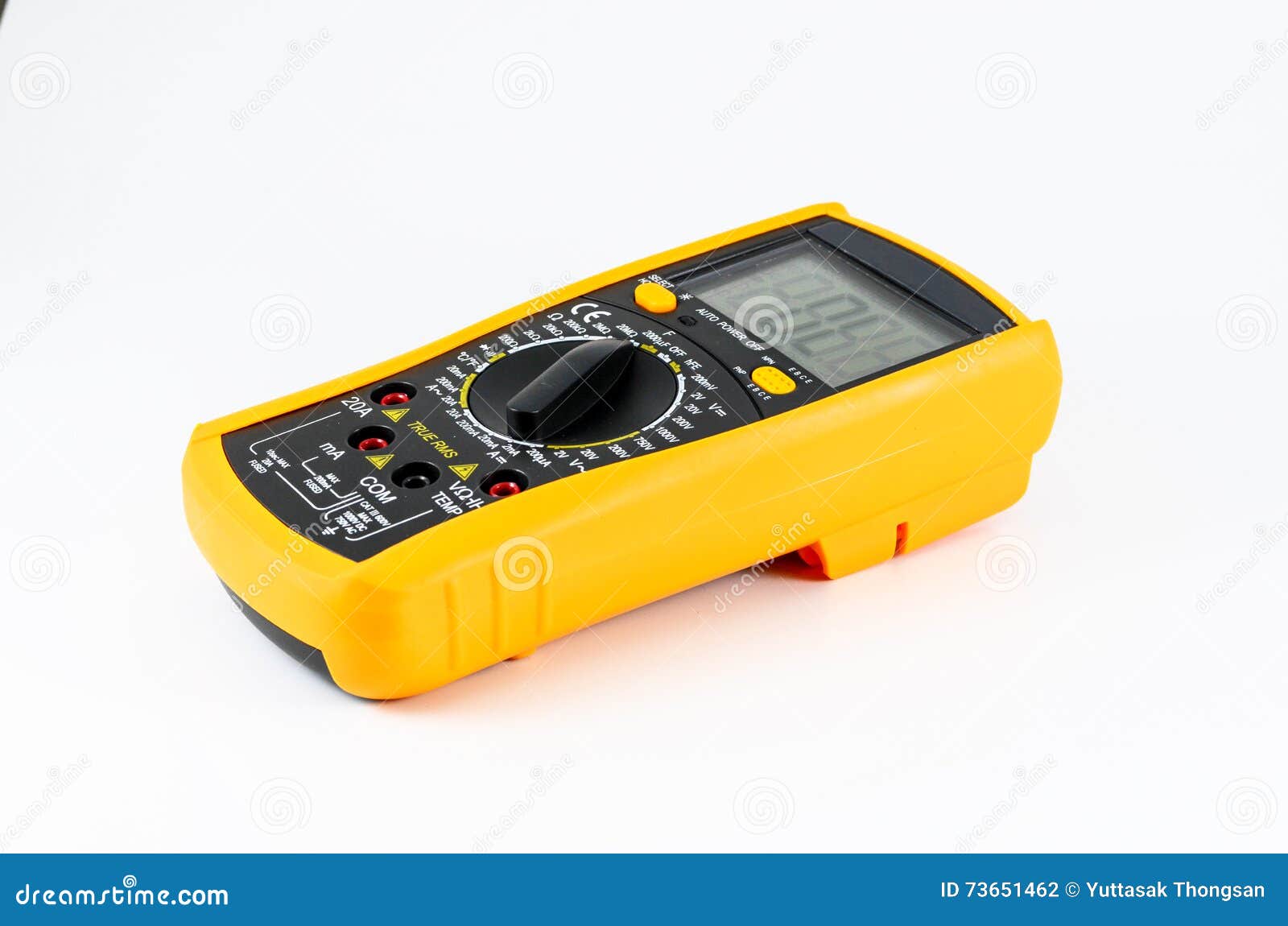 Electric Multimeter Isolated on White. Stock Photo - Image of electric ...