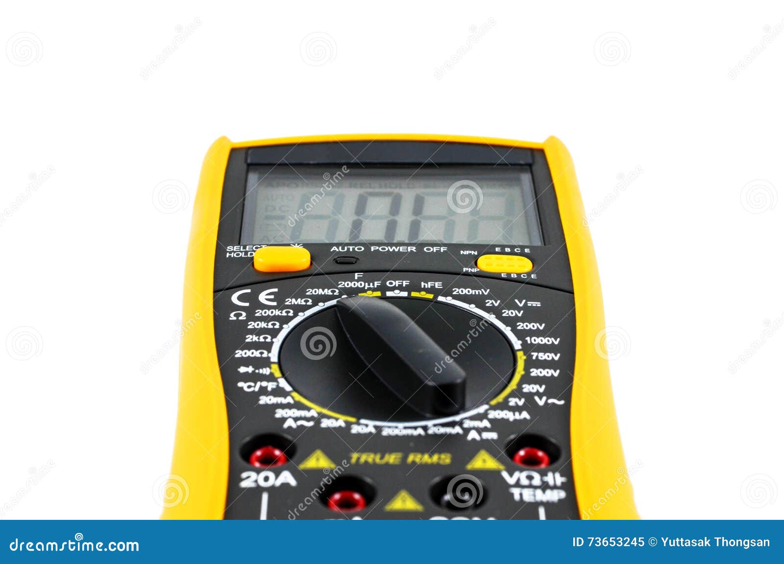 Electric Multimeter Isolated on White. Stock Image - Image of cable ...