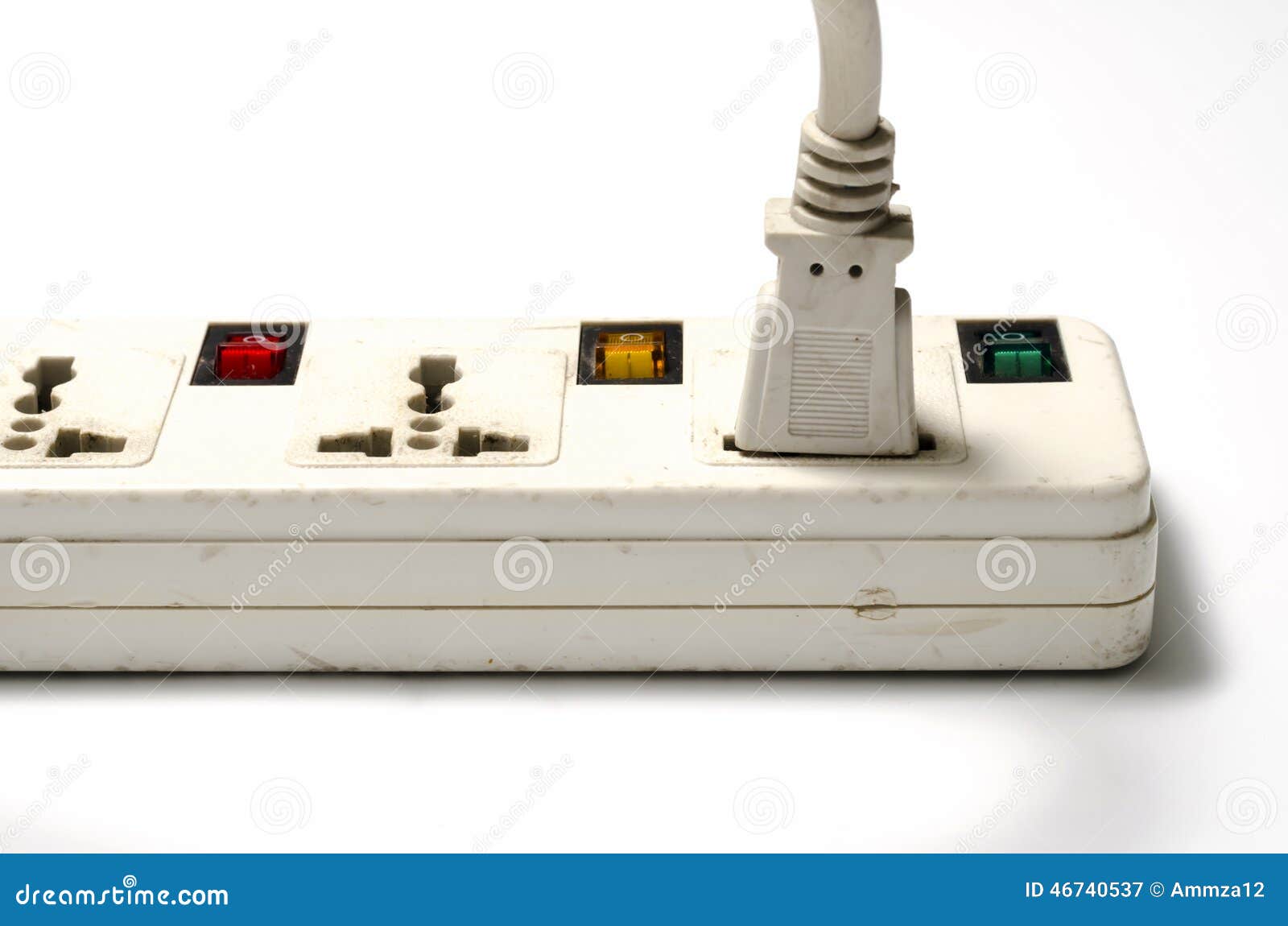 Electric Multiple Socket Outlet Stock Image - Image of multiple ...