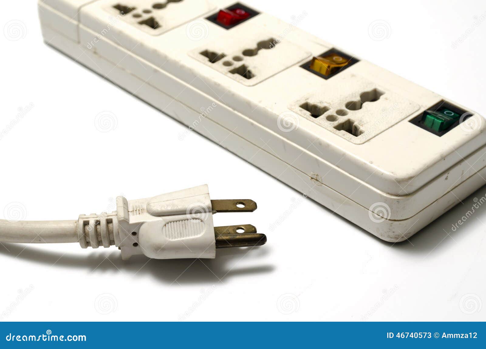 Electric Multiple Socket Outlet Stock Image - Image of connection ...