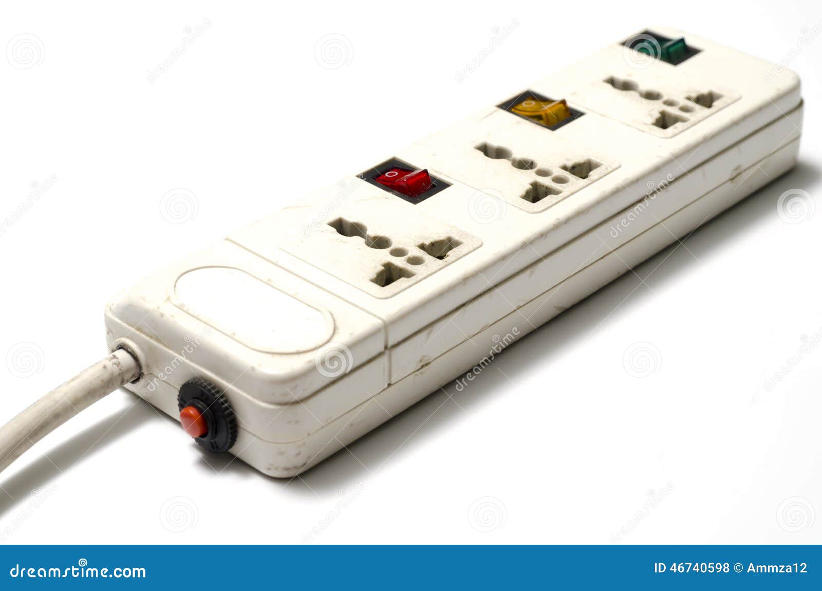 Electric Multiple Socket Outlet Stock Photo - Image of current ...