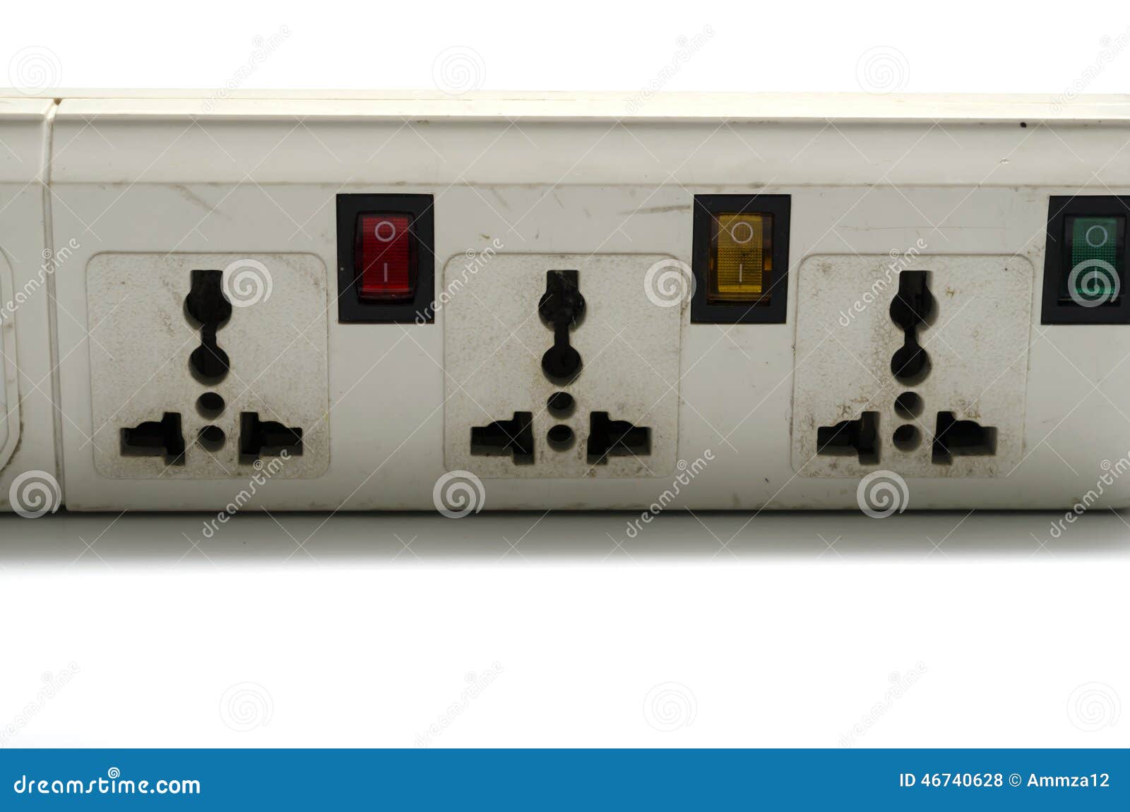Electric Multiple Socket Outlet Stock Photo - Image of connect ...