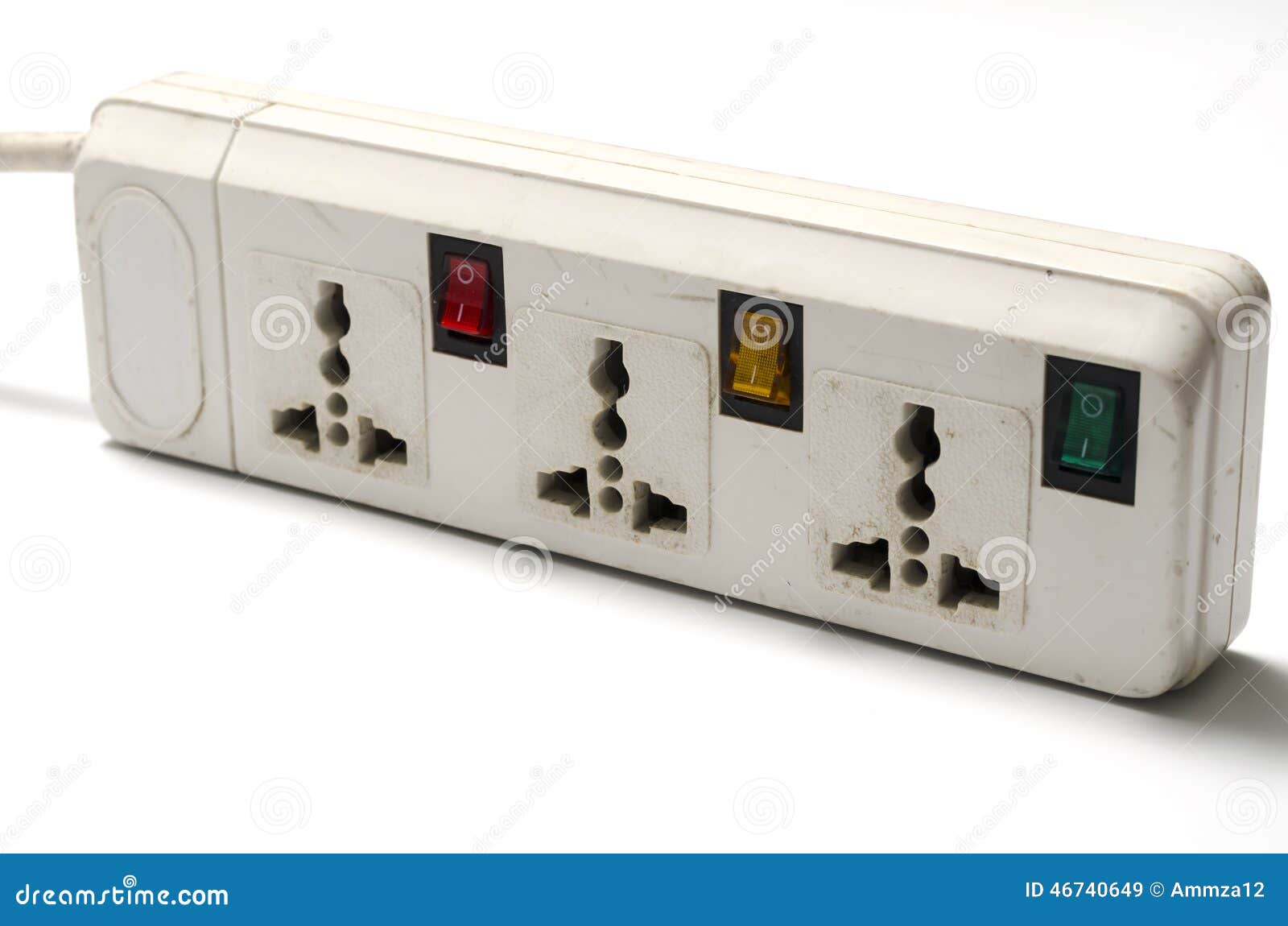 Electric Multiple Socket Outlet Stock Image - Image of current, object ...