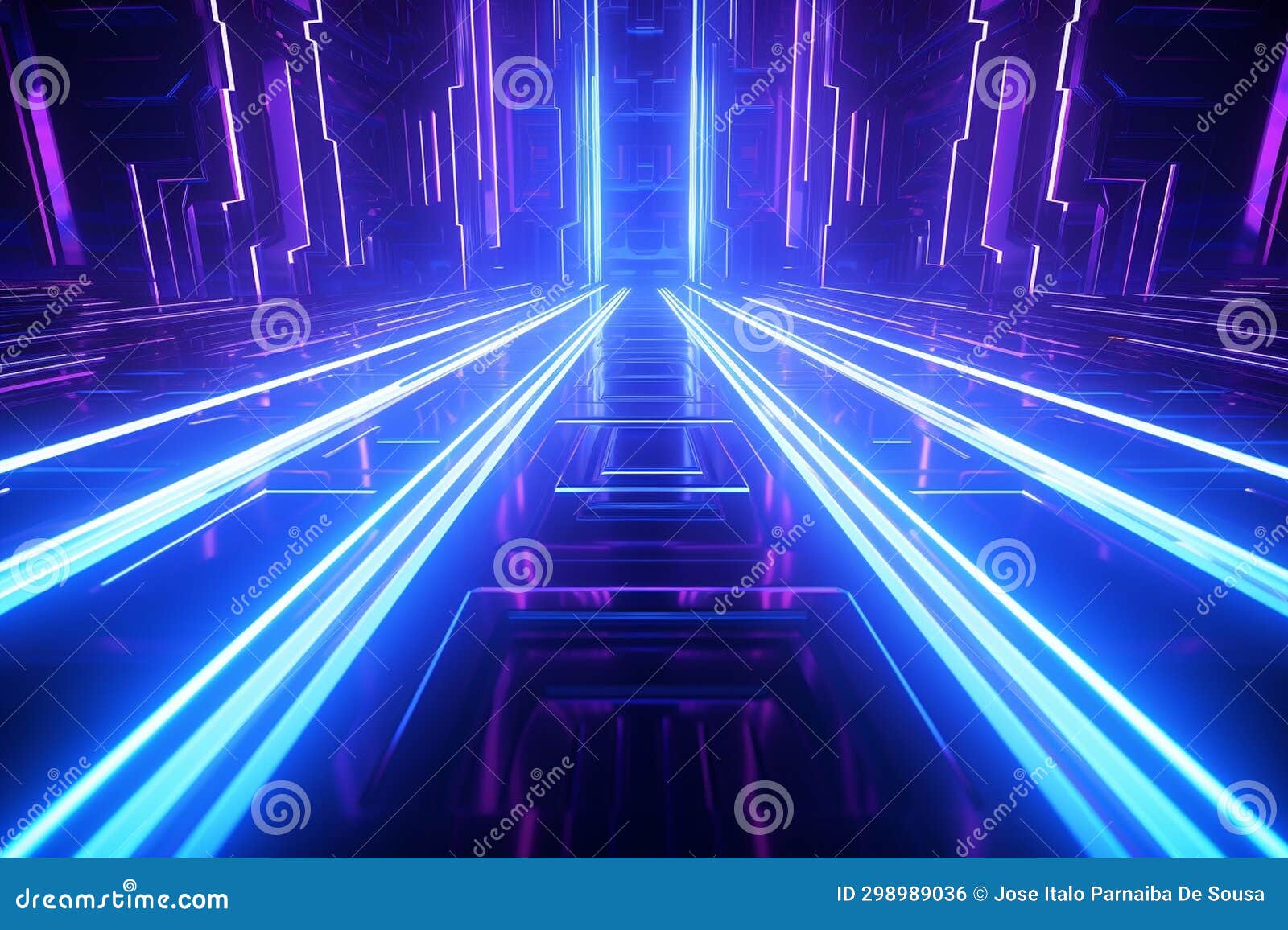 Electric Neon Lights Illuminating Futuristic and E Stock Photo - Image ...