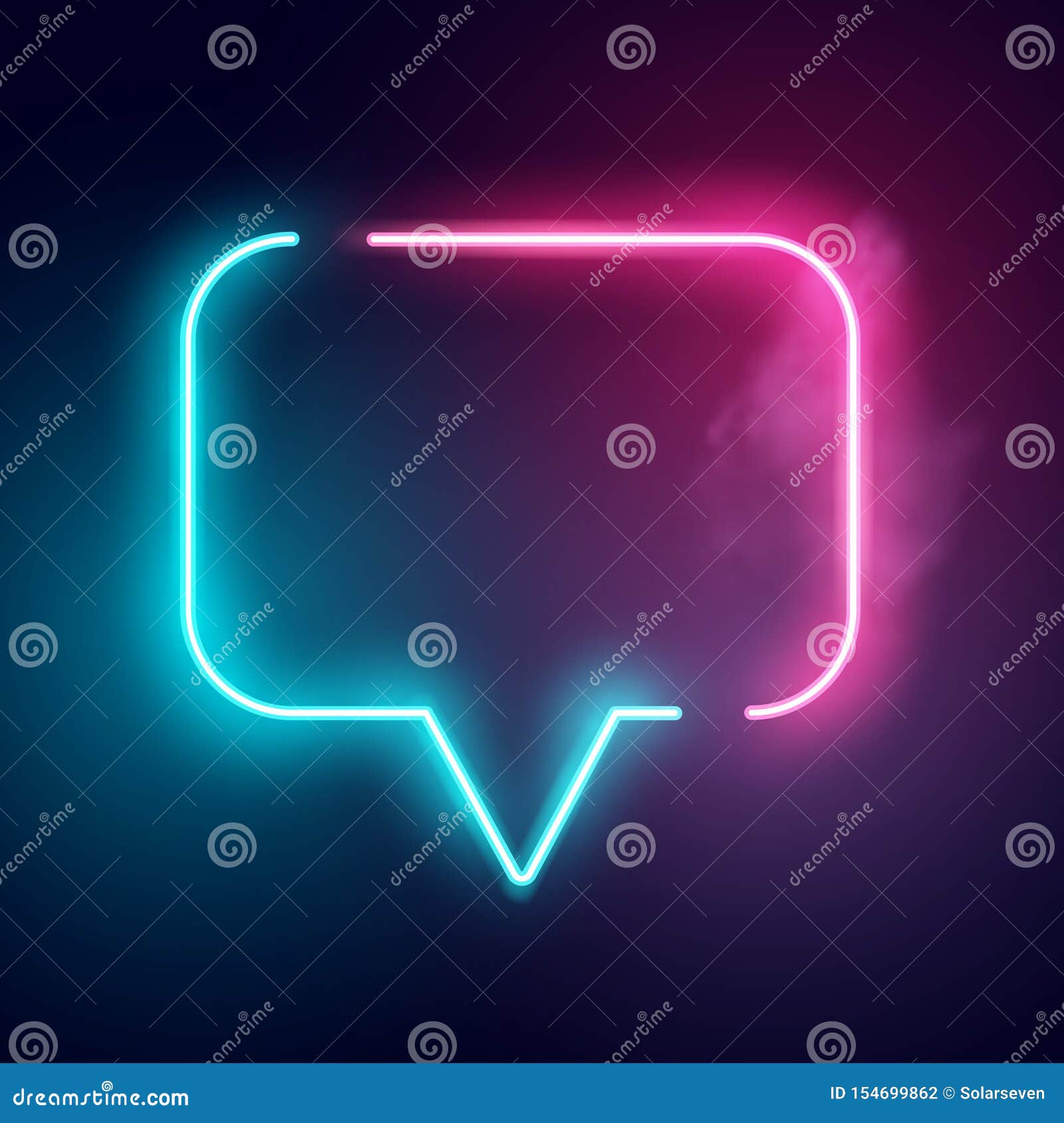 Electric Neon Speech Bubble Sign Stock Vector - Illustration of ...