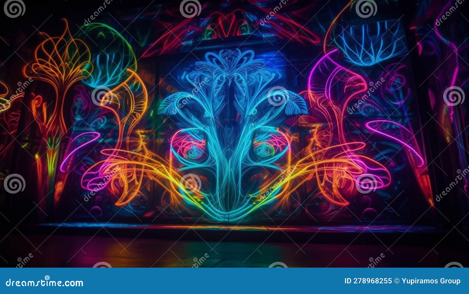 Electric Neon Stage Celebrates Vibrant Nightlife with Psychedelic ...