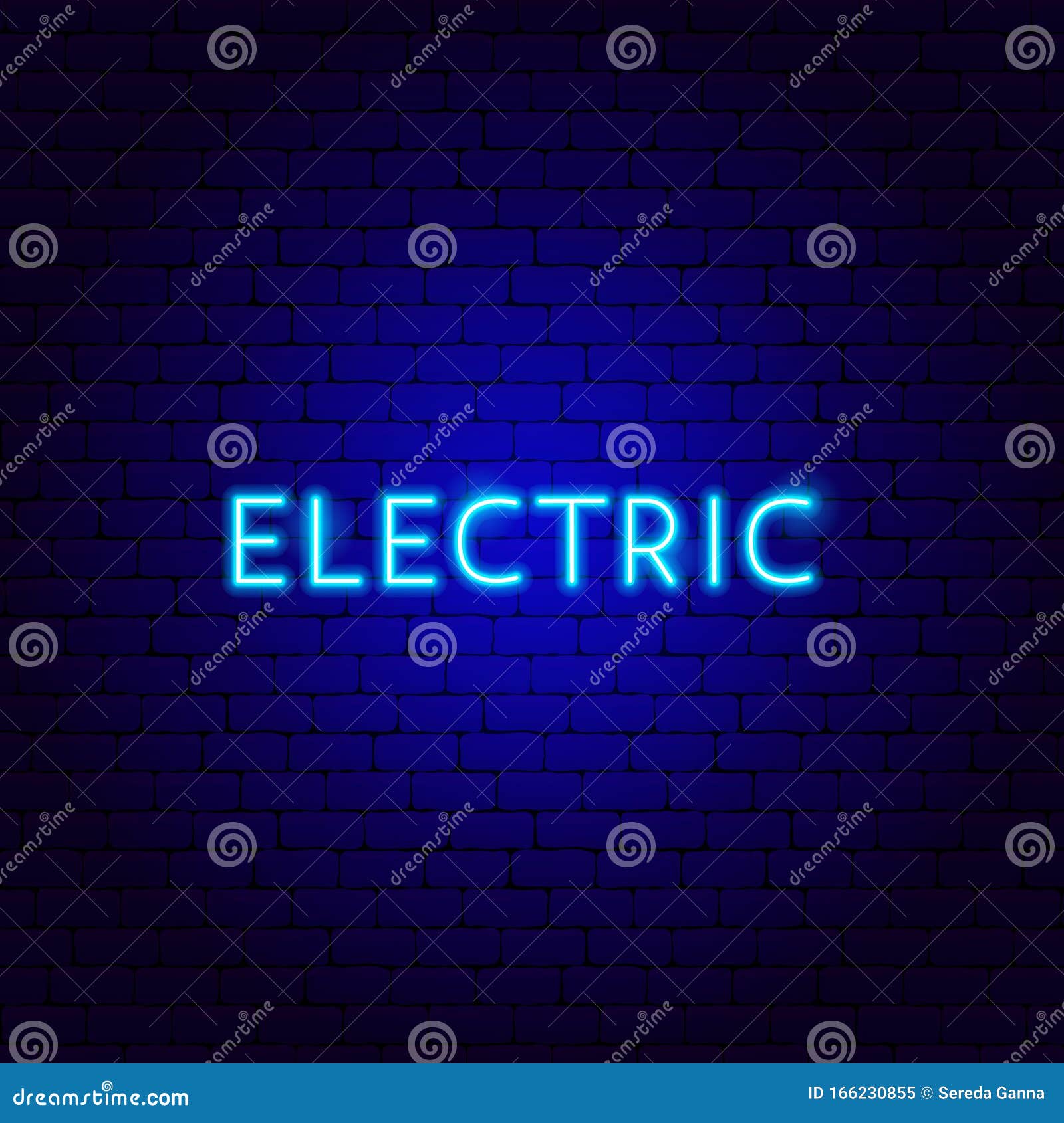Electric Neon Text stock vector. Illustration of ecology - 166230855