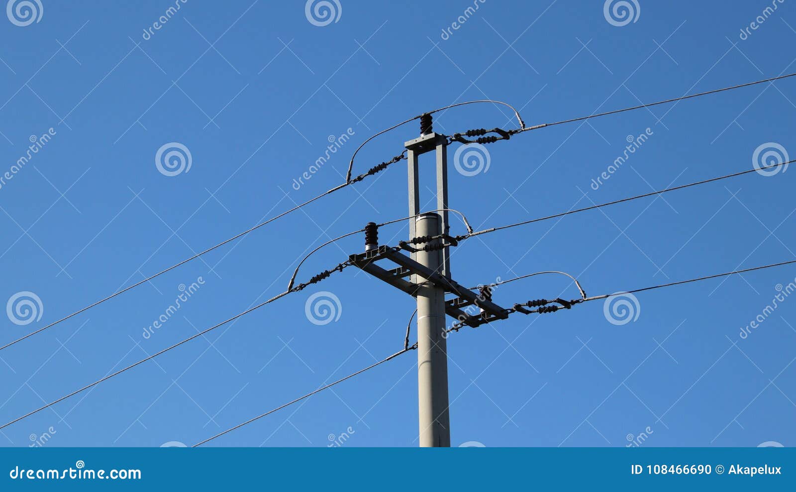 Electric Network. Ecology of Power. Technical Pole. Iron Construction ...