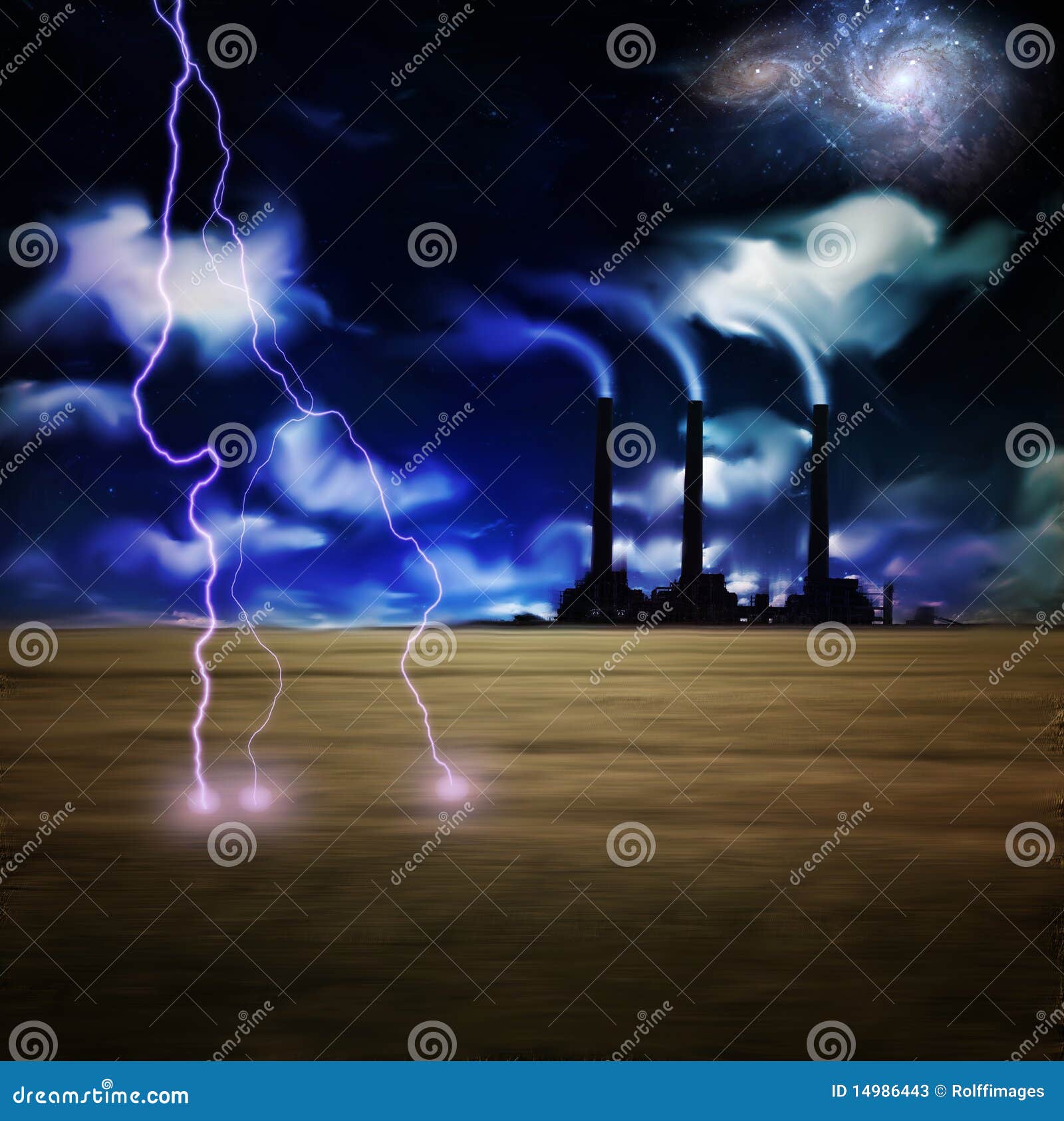 Electric Night stock illustration. Illustration of horizon - 14986443