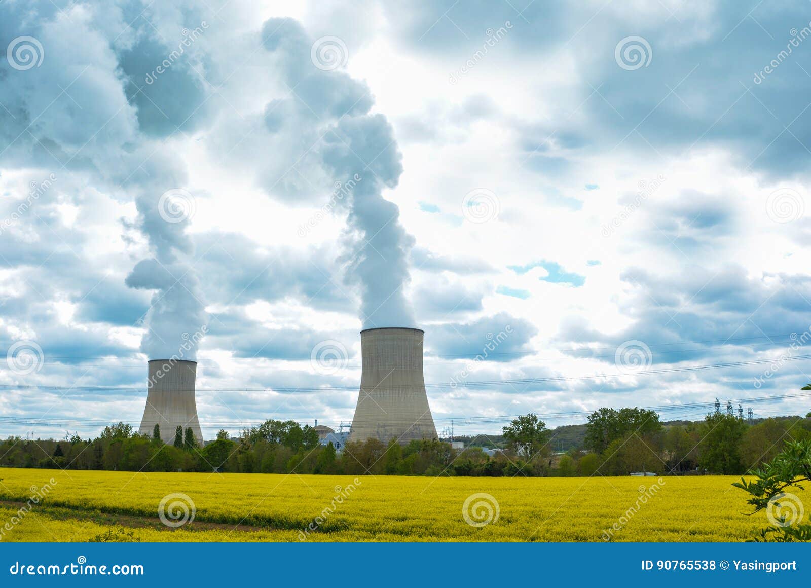 Electric and nuclear power stock photo. Image of cloud - 90765538
