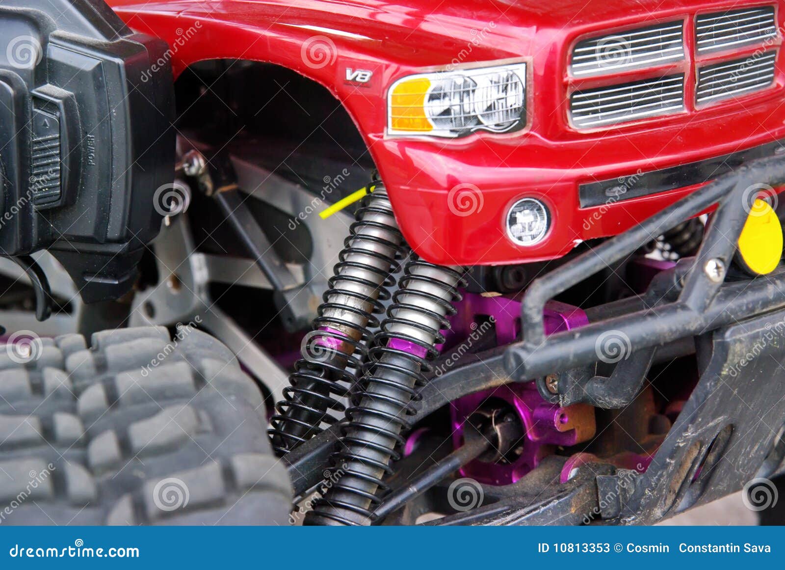 Electric Off-road Car Model - Details Stock Image - Image of active ...