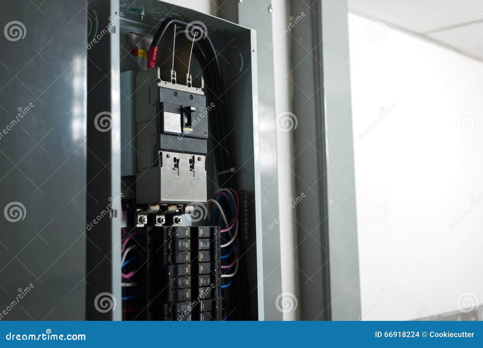 Electric Outdoor Fuse Box in Soft Light Stock Photo - Image of labels ...