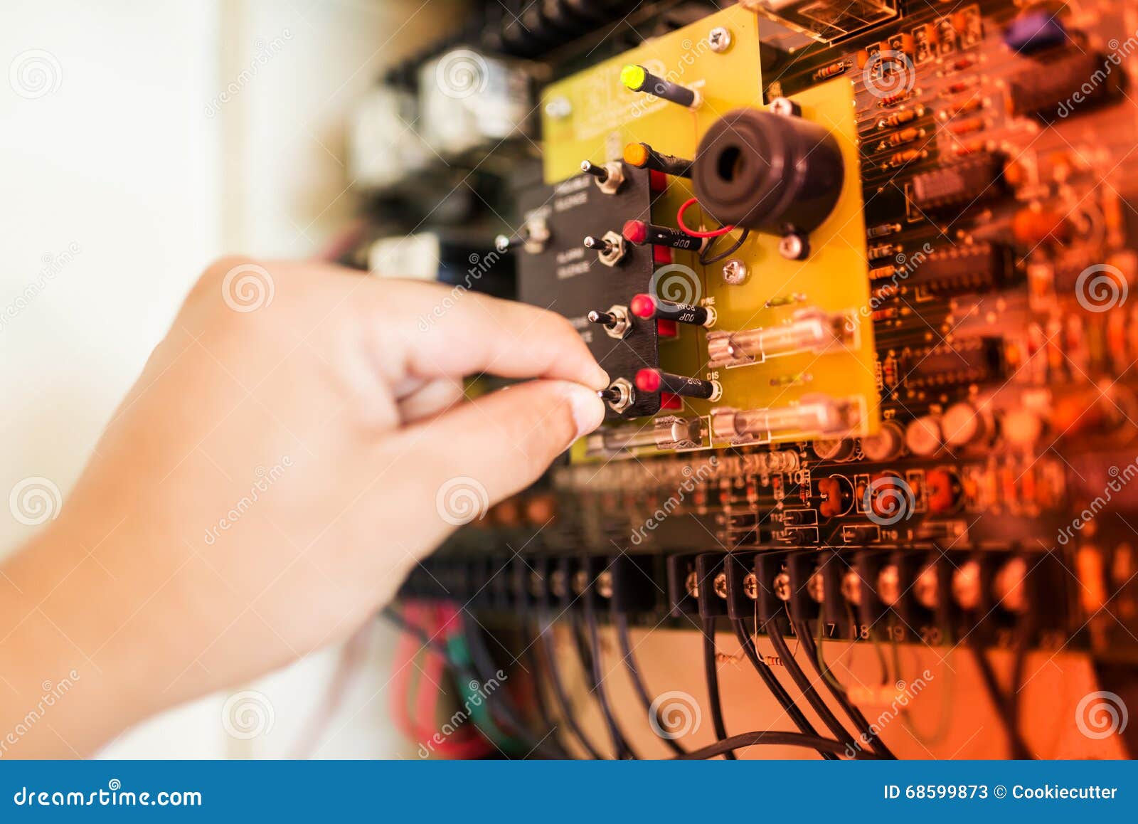 Electric Outdoor Fuse Box in Soft Light Stock Image - Image of ...