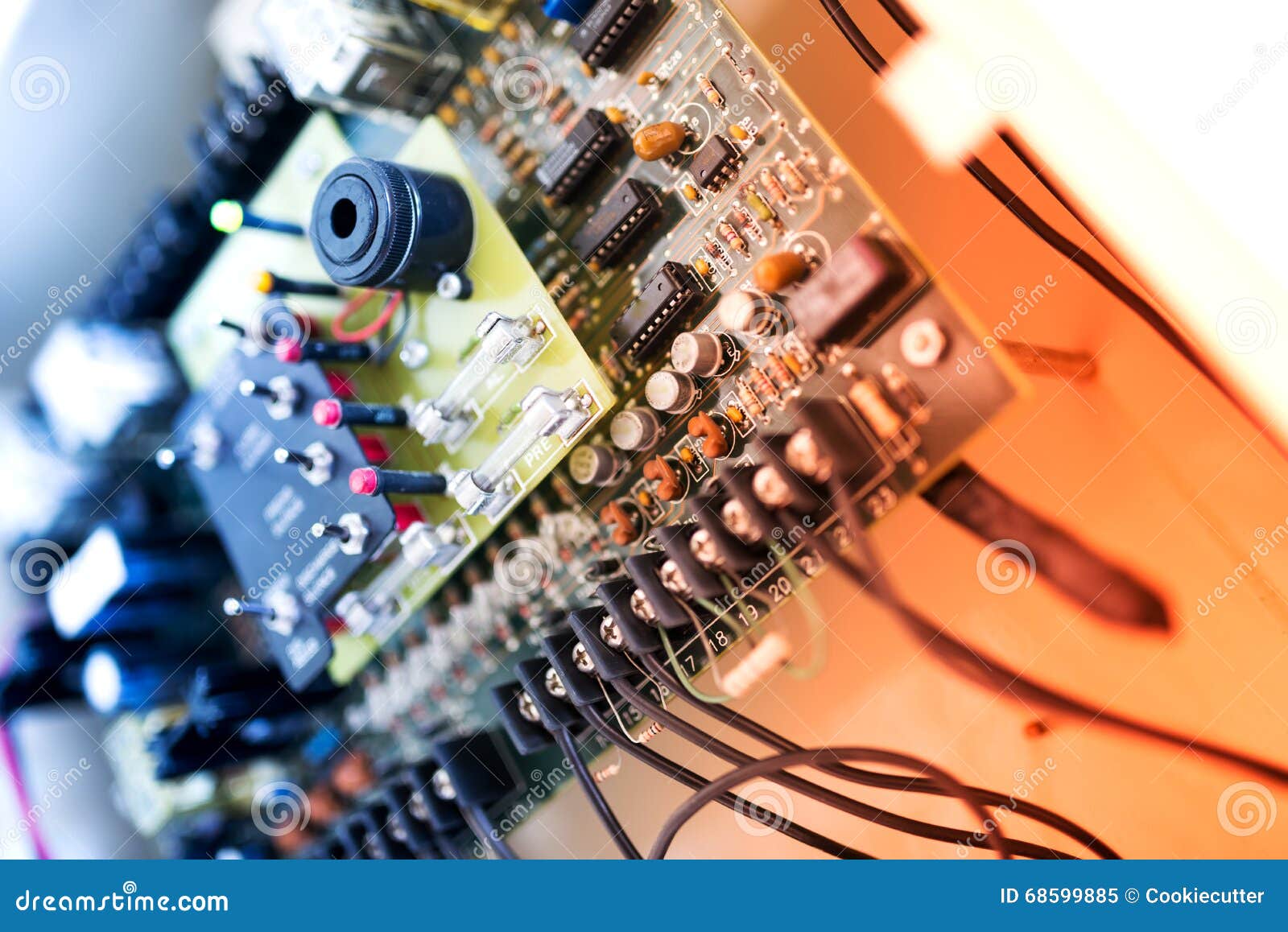 Electric Outdoor Fuse Box in Soft Light Stock Image - Image of ...