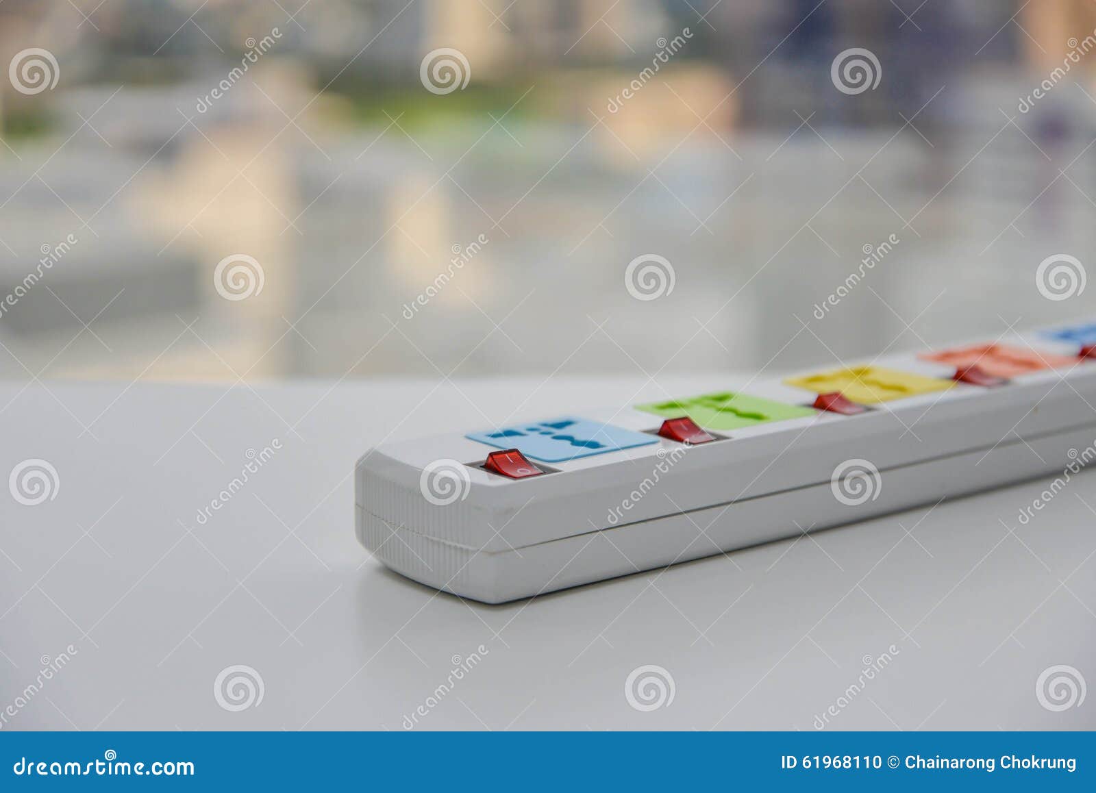 Electric Outlet with City View Background Stock Photo - Image of ...