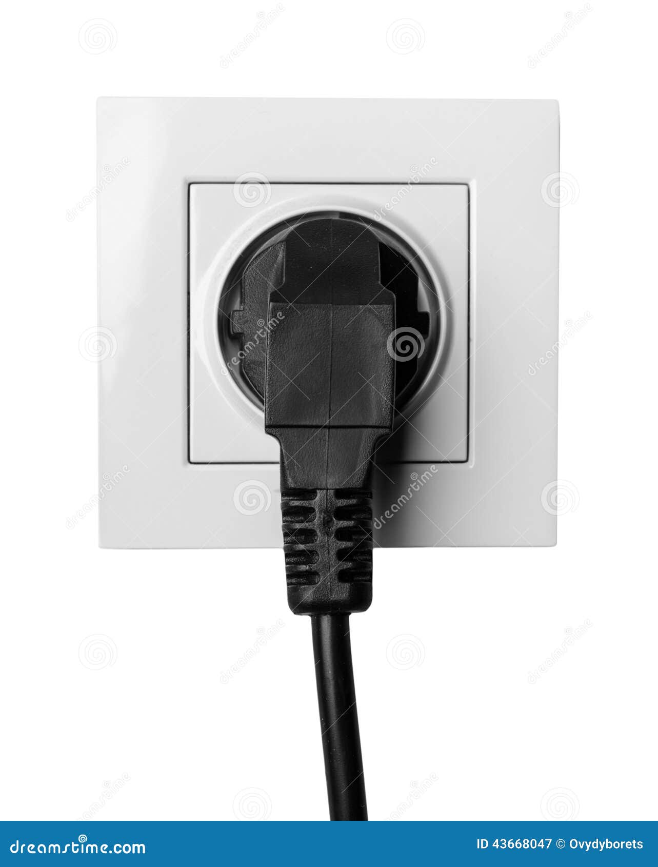 Electric Outlet Isolated on White Background Stock Image - Image of ...