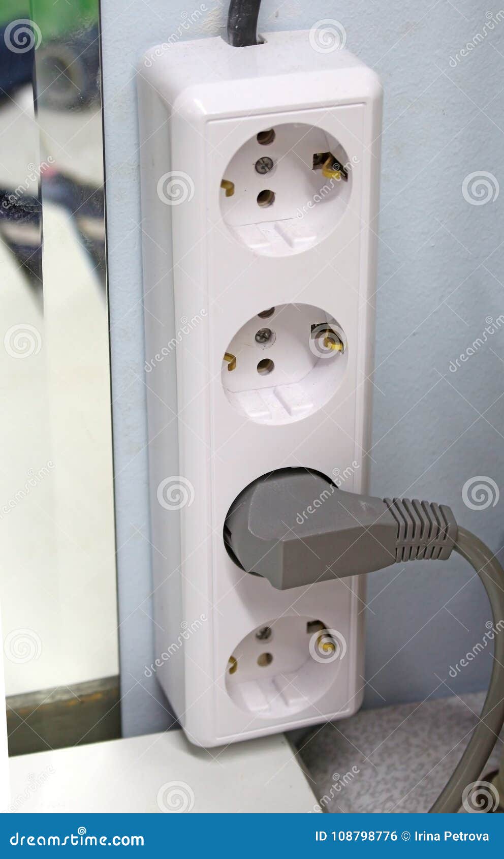 Electric Outlet on a Light Background Stock Photo - Image of current ...