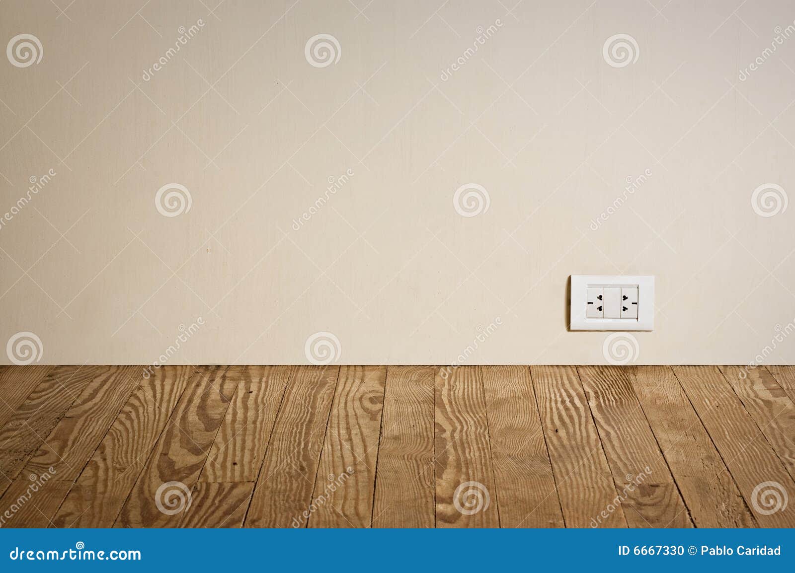 Electric Outlet in Old Wall. Stock Photo - Image of line, timber: 6667330