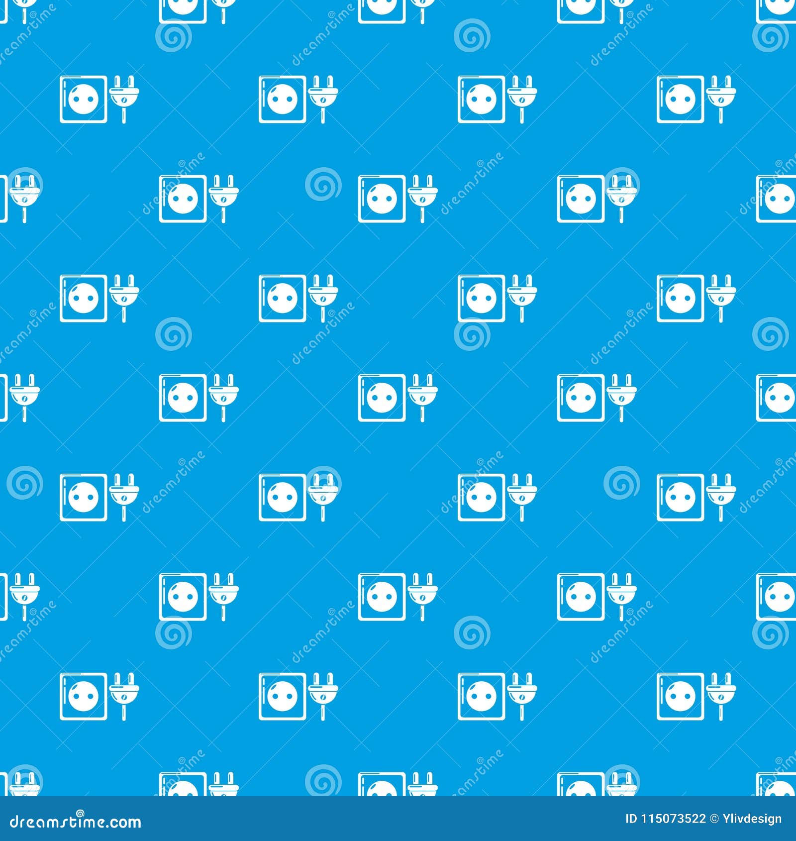 Electric Outlet Pattern Vector Seamless Blue Stock Vector ...