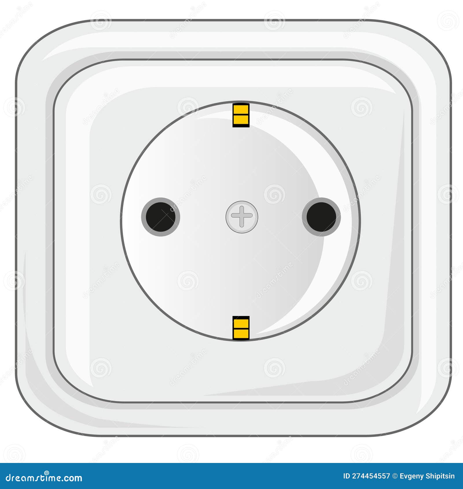 Electric Outlet on White Background is Insulated Stock Vector ...