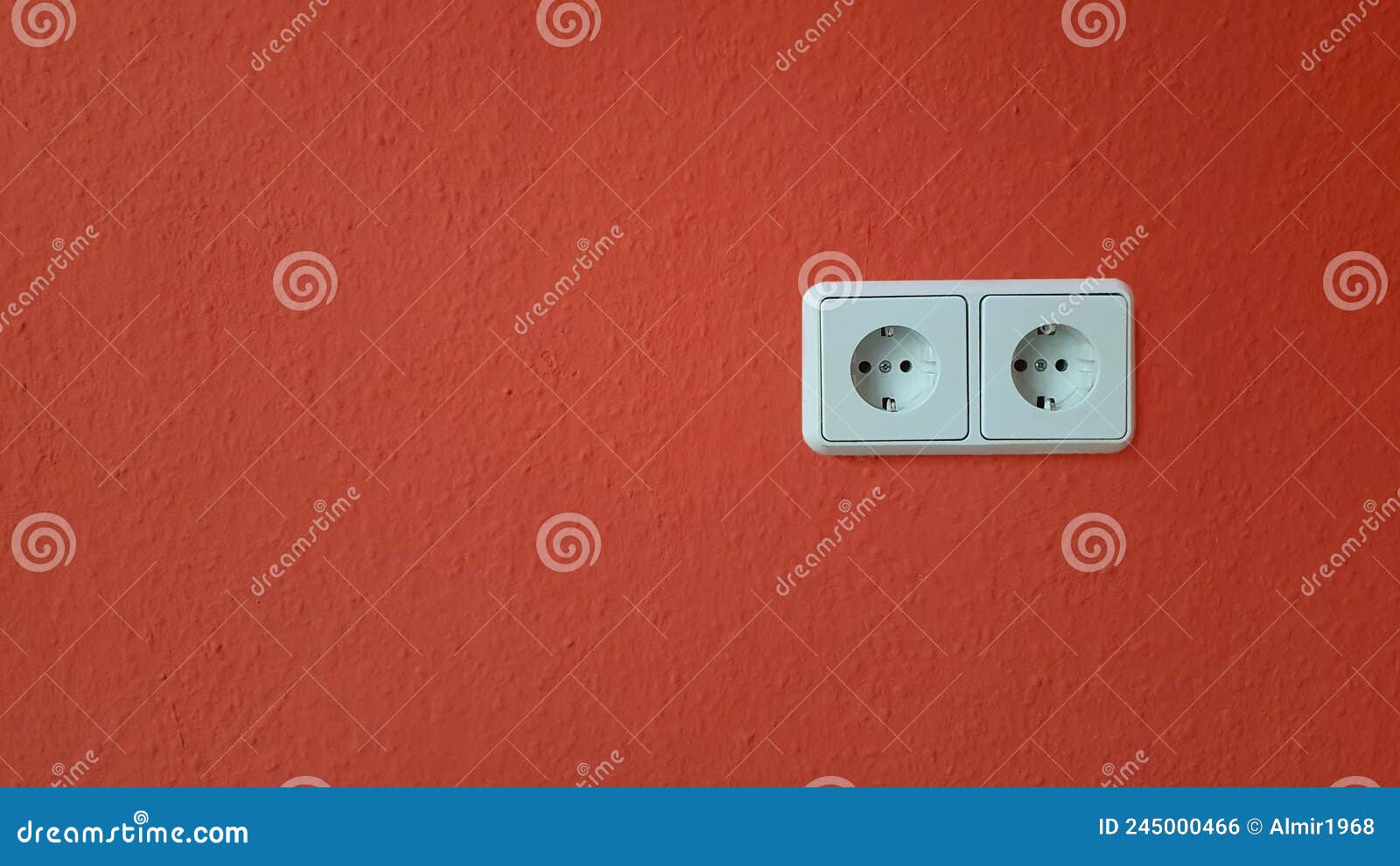 Electric Outlets And Network Socket With Coiled Ethernet Cable Inside ...