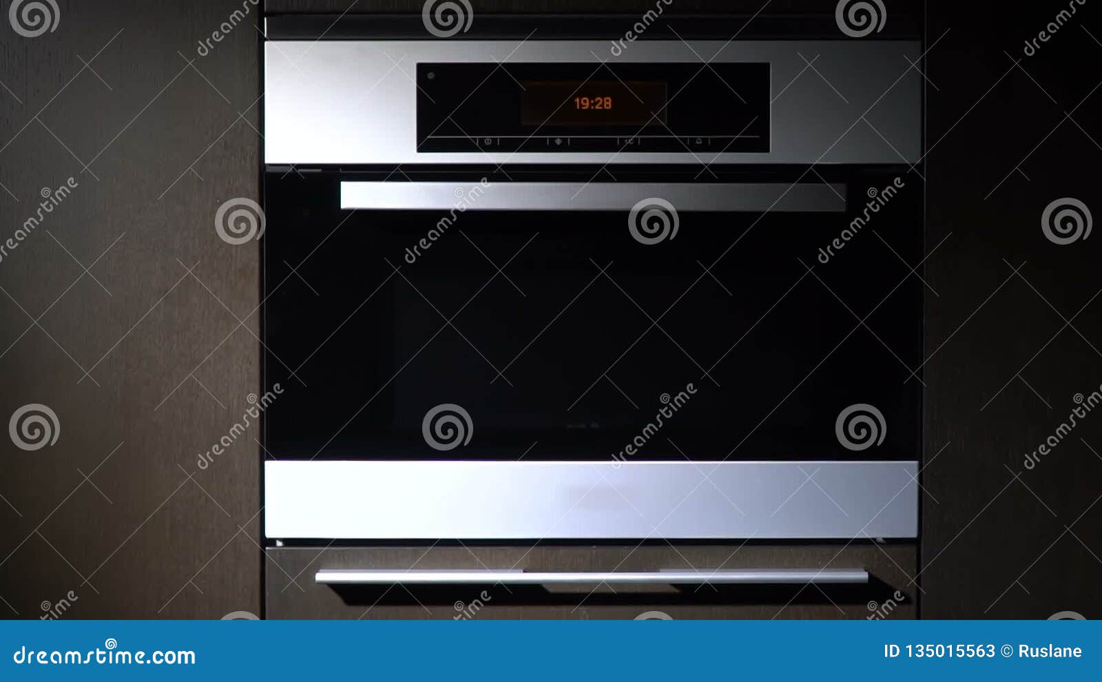 Electric Oven Front Panel. Slow Motion Stock Video - Video of household ...