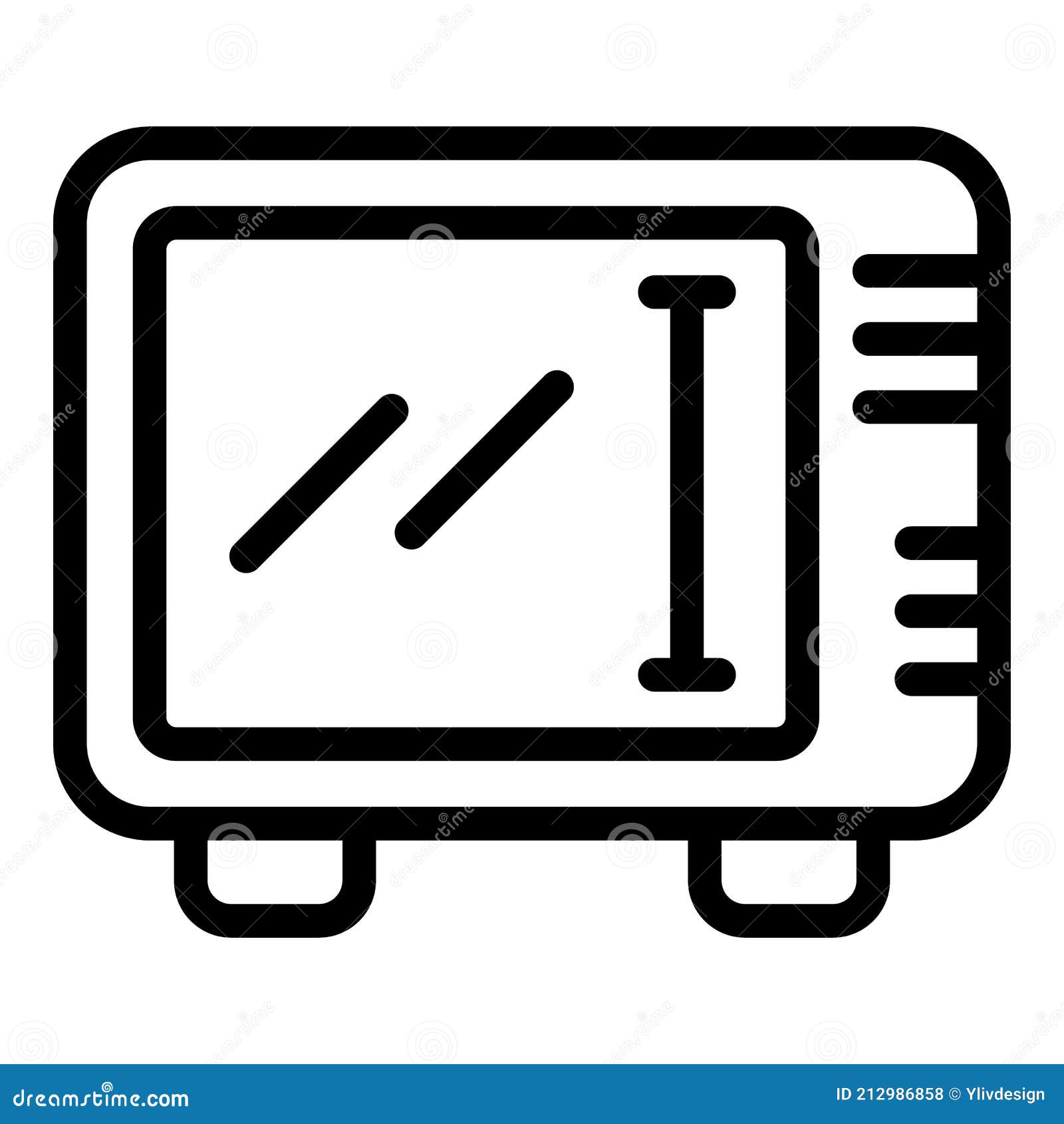 Electric Oven Icon, Outline Style Stock Vector - Illustration of ...