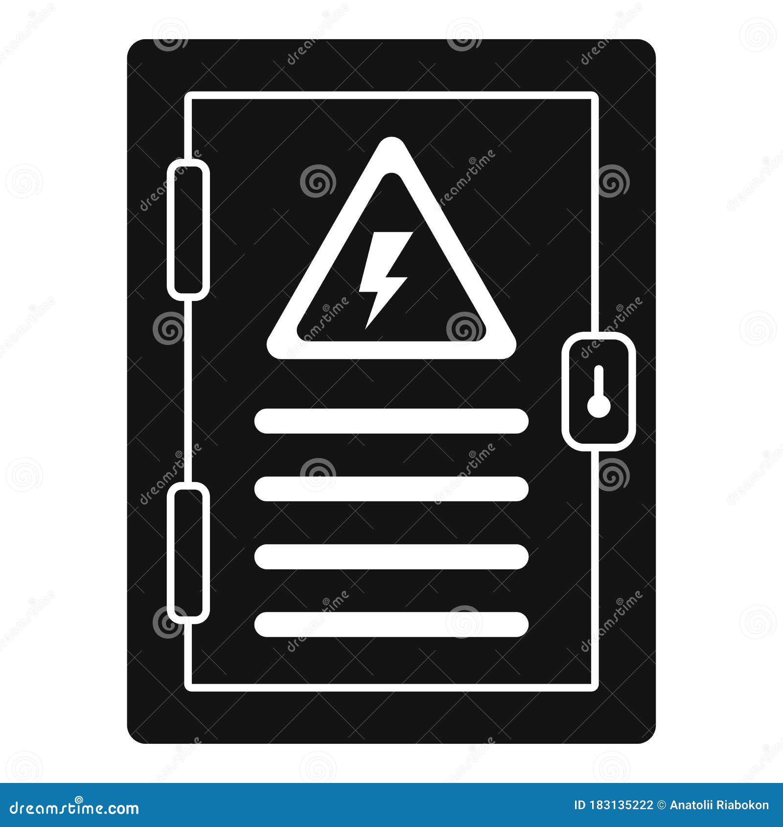 Electric Panel Box Icon, Simple Style Stock Vector - Illustration of ...