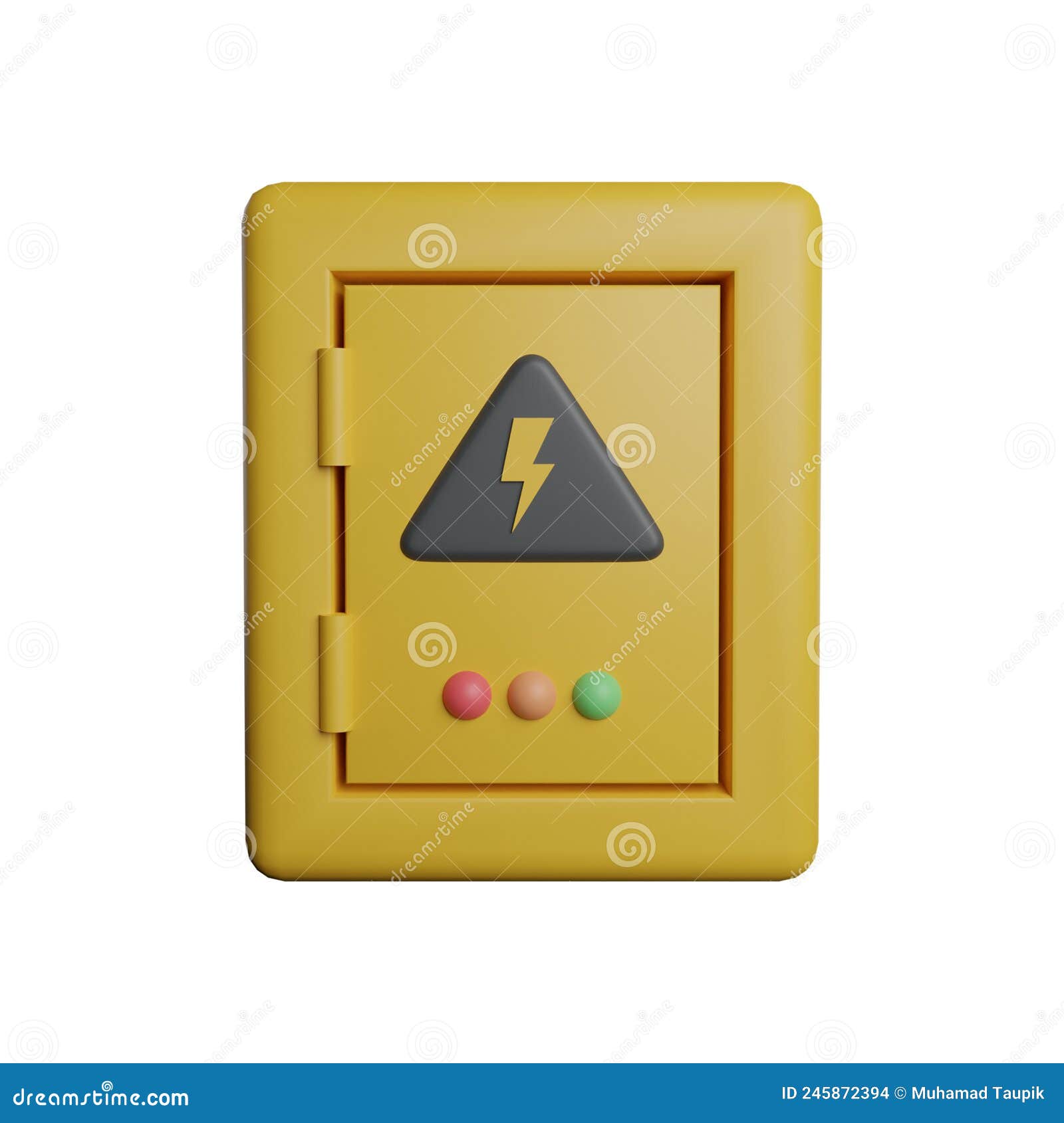 Electric Panel 3d Rendering Illustration Stock Illustration ...