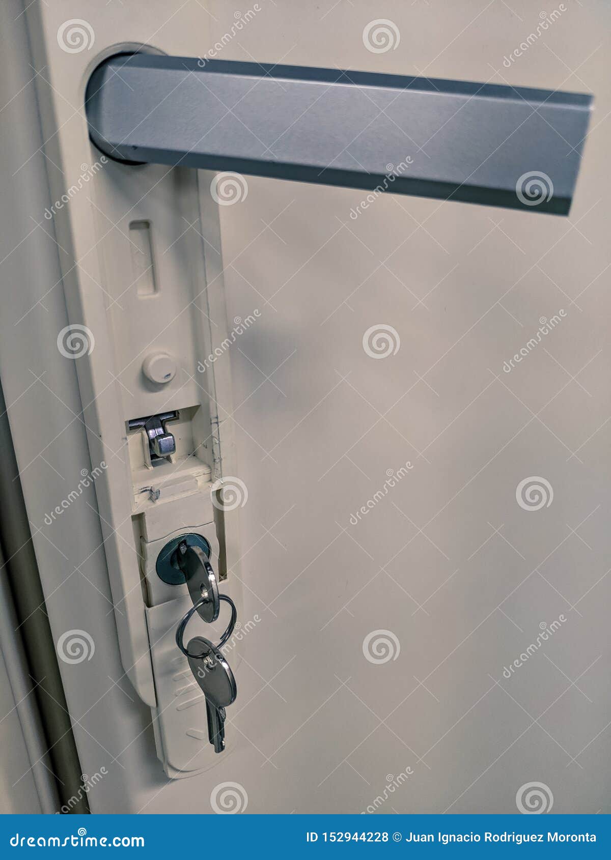 Electric Panel Handle with Key on the Knob Stock Photo - Image of ...