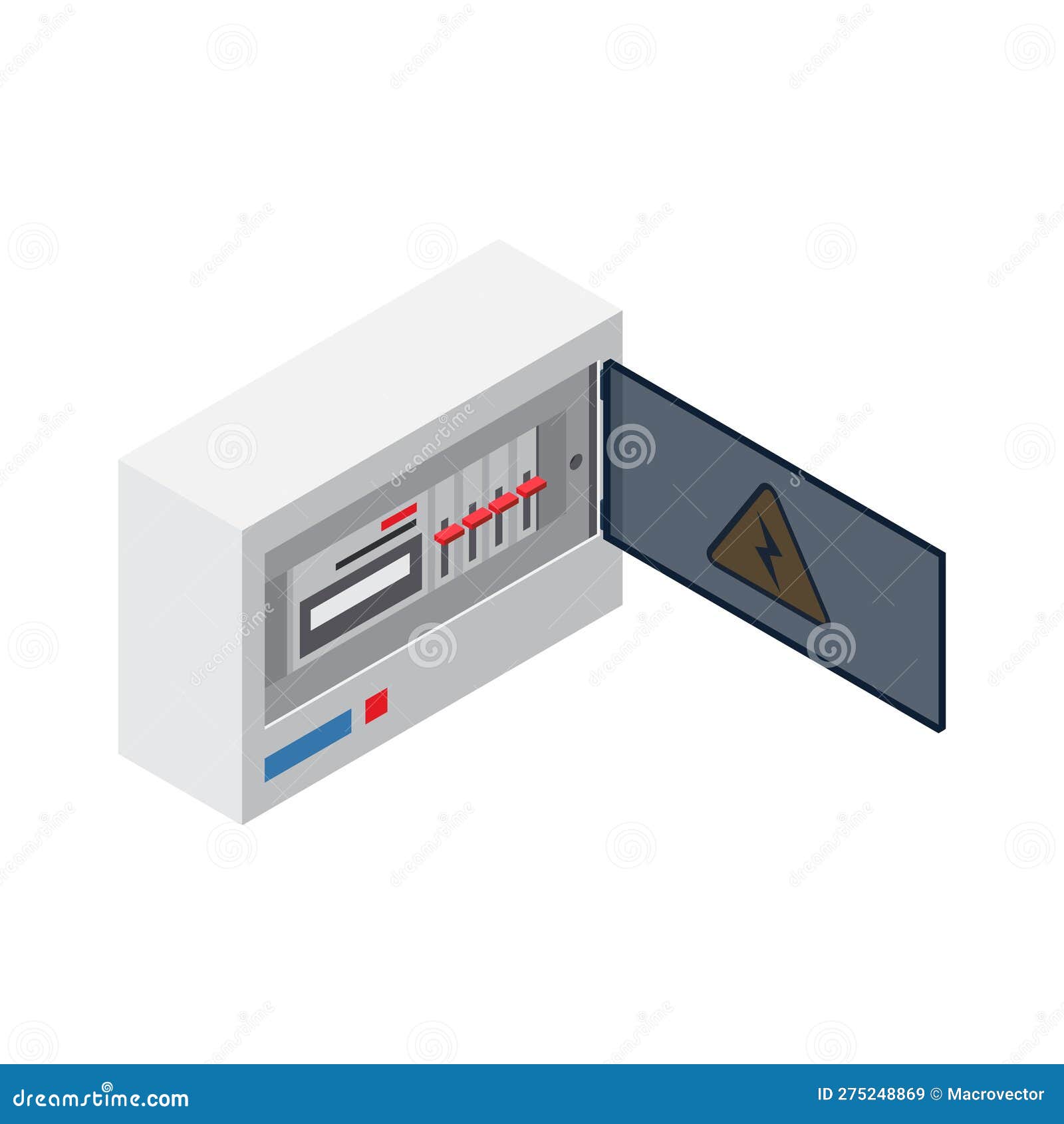 Breakers Switch Vector Flat, Fuse Vector, Electric Box, Circuit ...