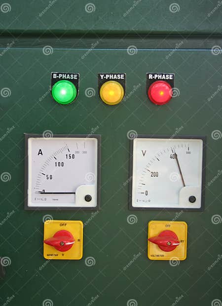 Electric Panel and Main Switch Board Lights Stock Photo - Image of lamp ...