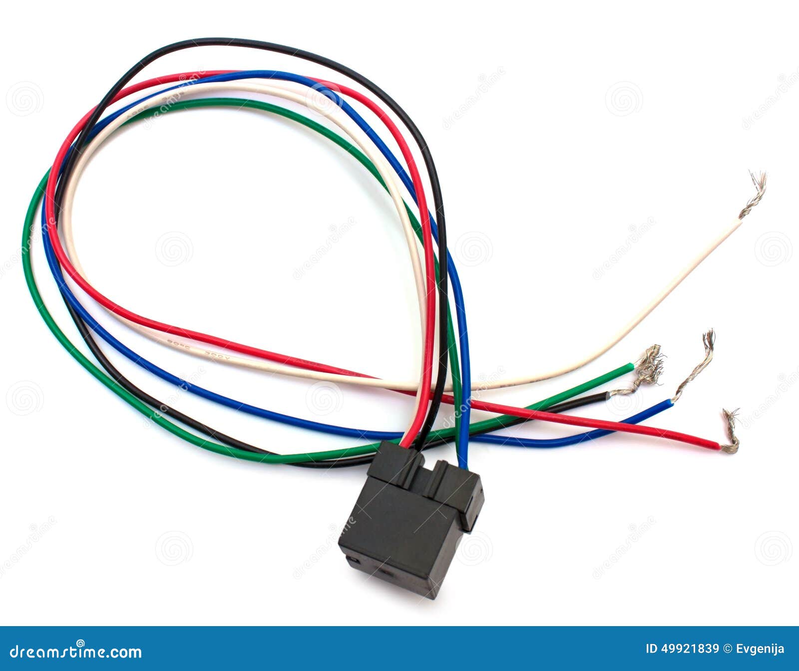 Electric Part Relay with Wires Isolated on White Stock Image - Image of ...