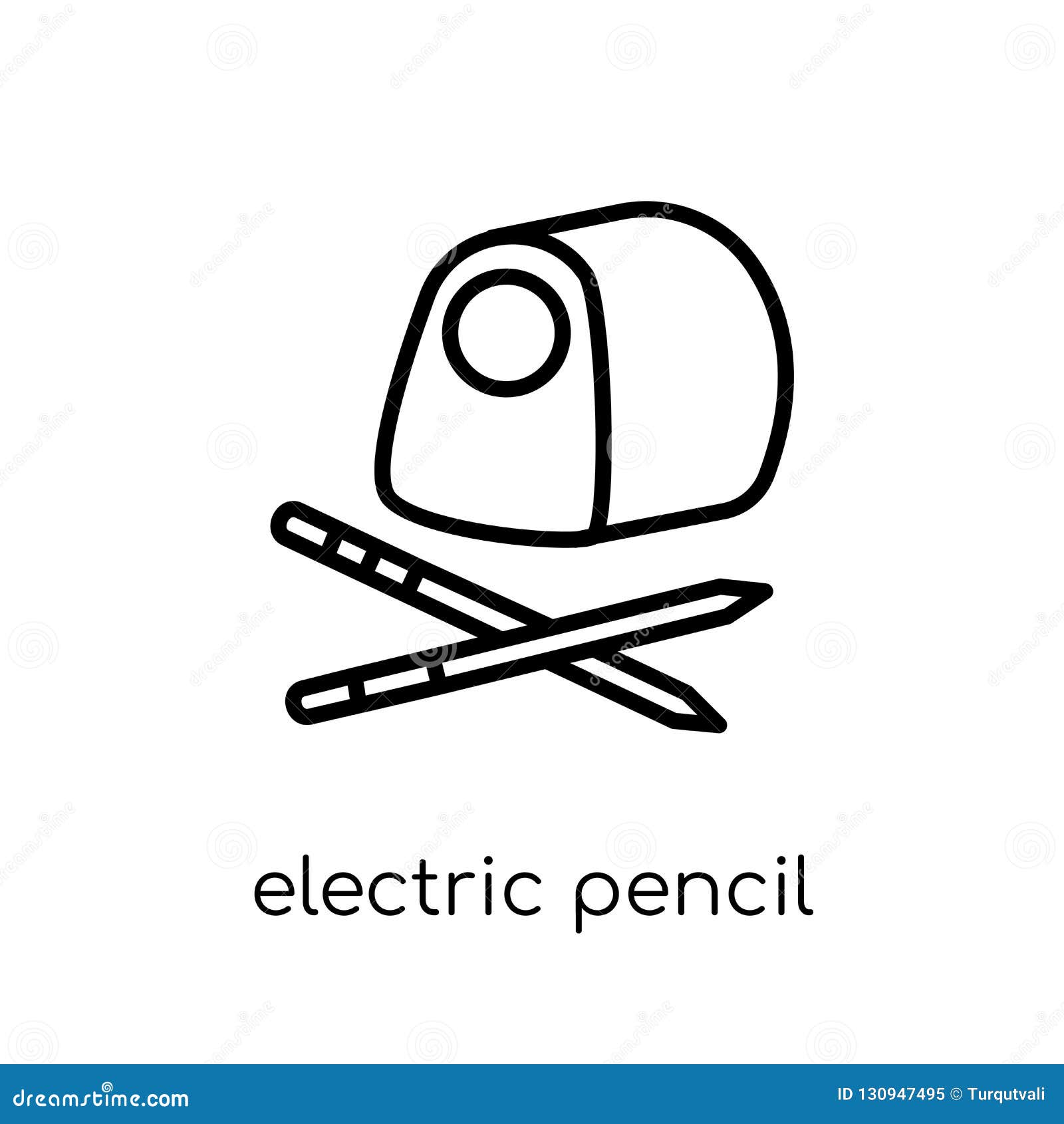 Electric Pencil Sharpener Icon. Trendy Modern Flat Linear Vector Stock ...