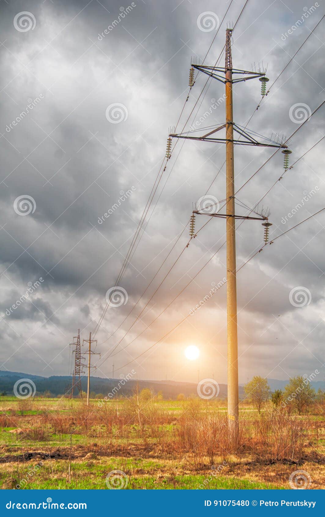 Electric pillar stock photo. Image of construction, pillar - 91075480