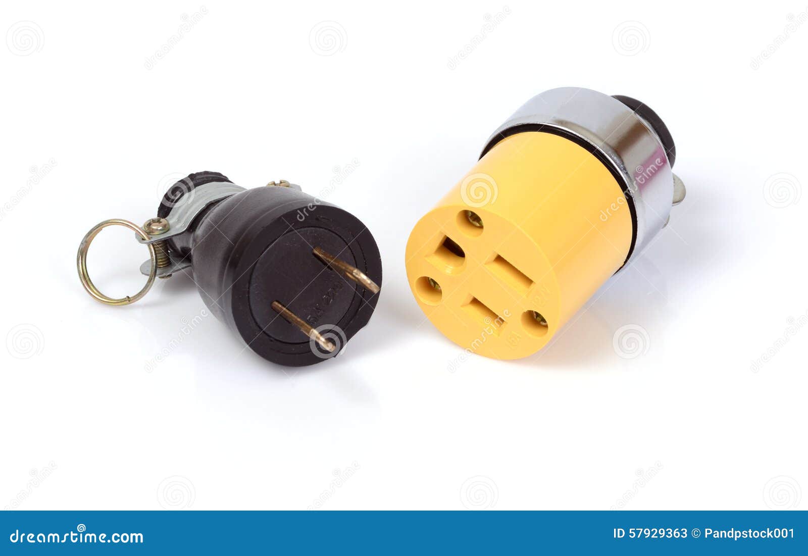 Electric pin and plug. stock image. Image of join, isolated - 57929363