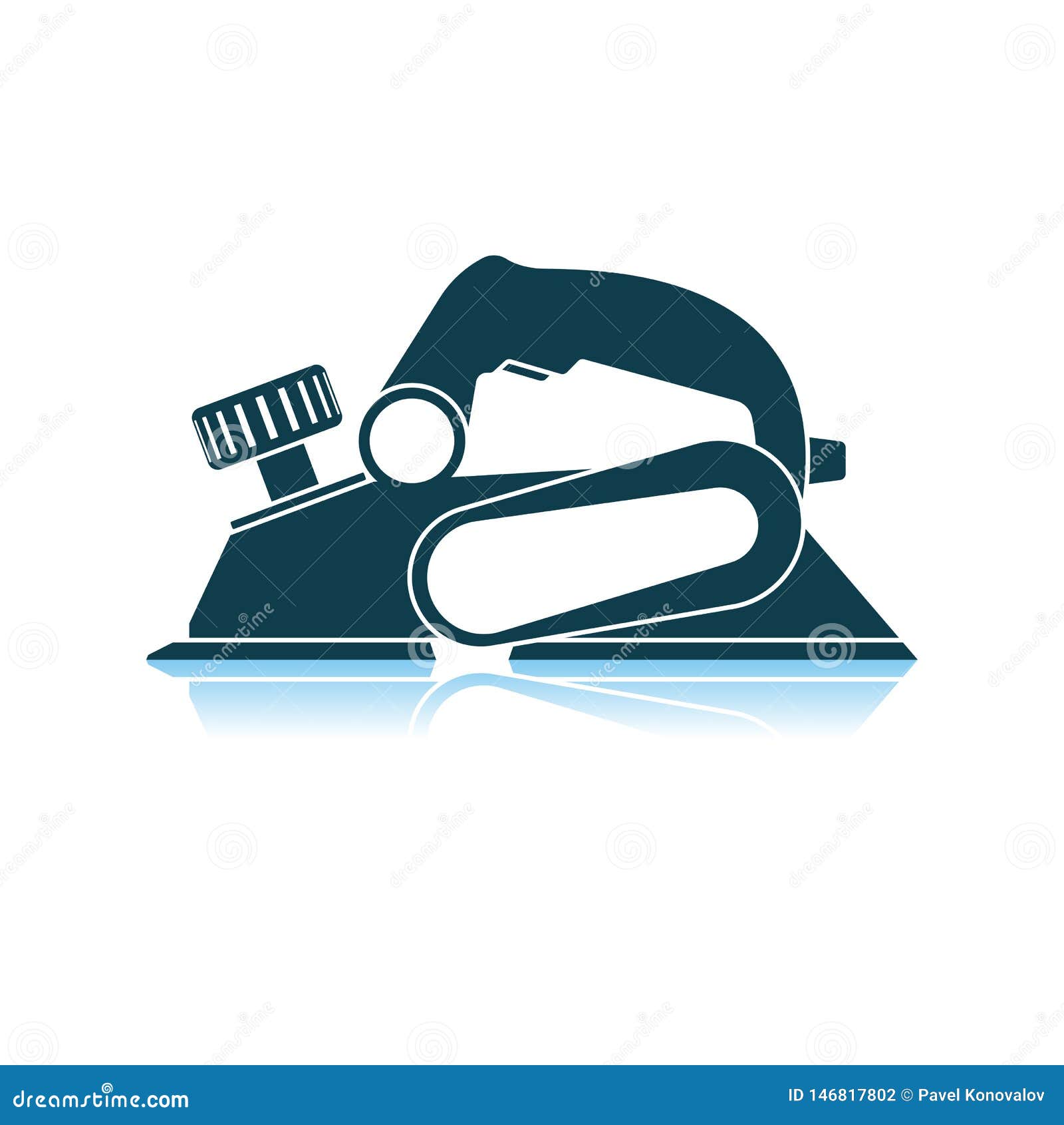 Electric Planer Icon On Orange Background. Black Silhouette. Isolated ...