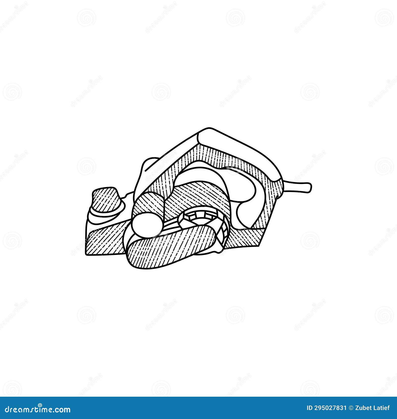 Electric Planers Tool Line Art Illustration Creative Design Stock ...