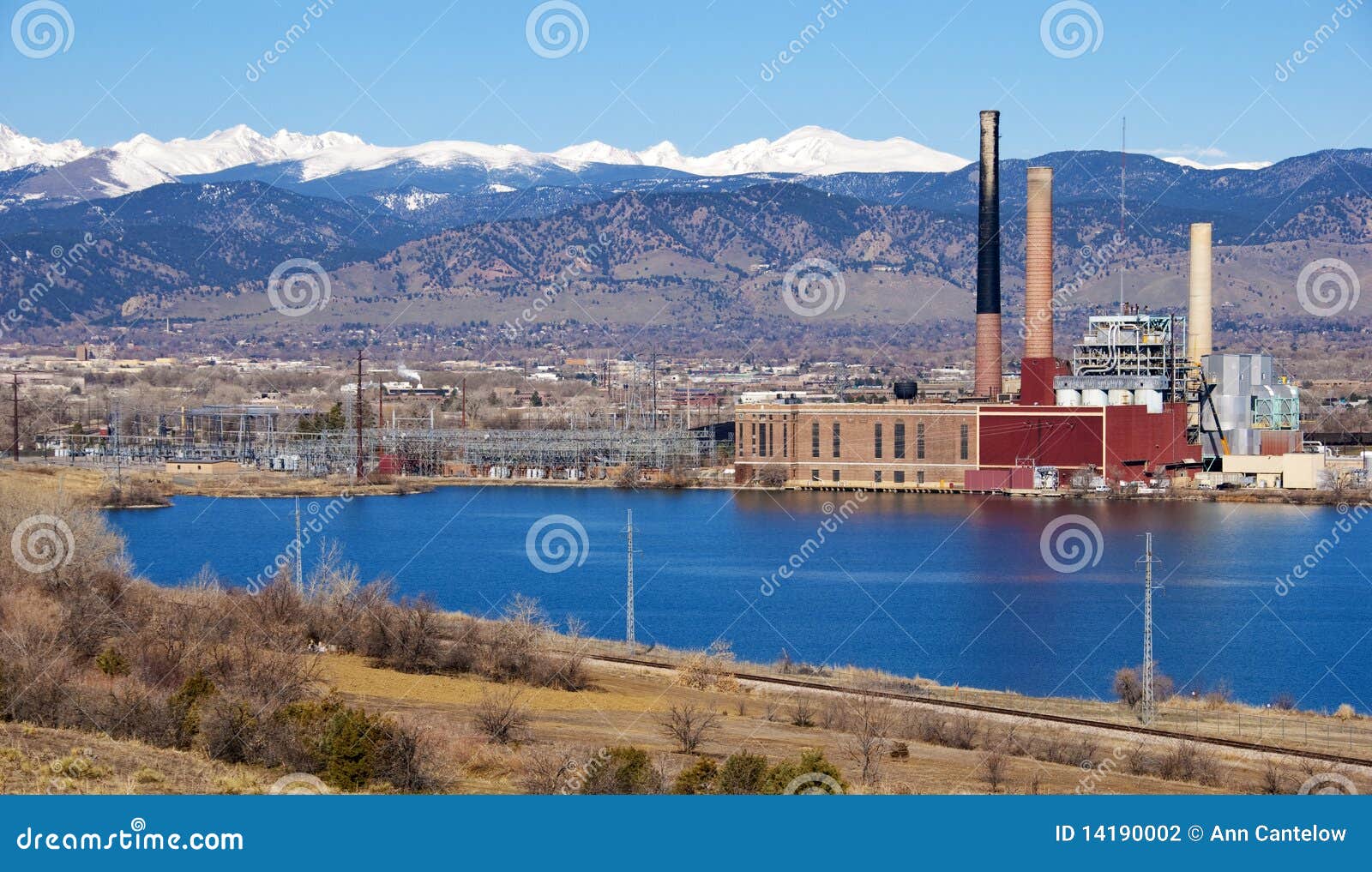 Electric Plant in a Scenic Setting Stock Photo - Image of development ...