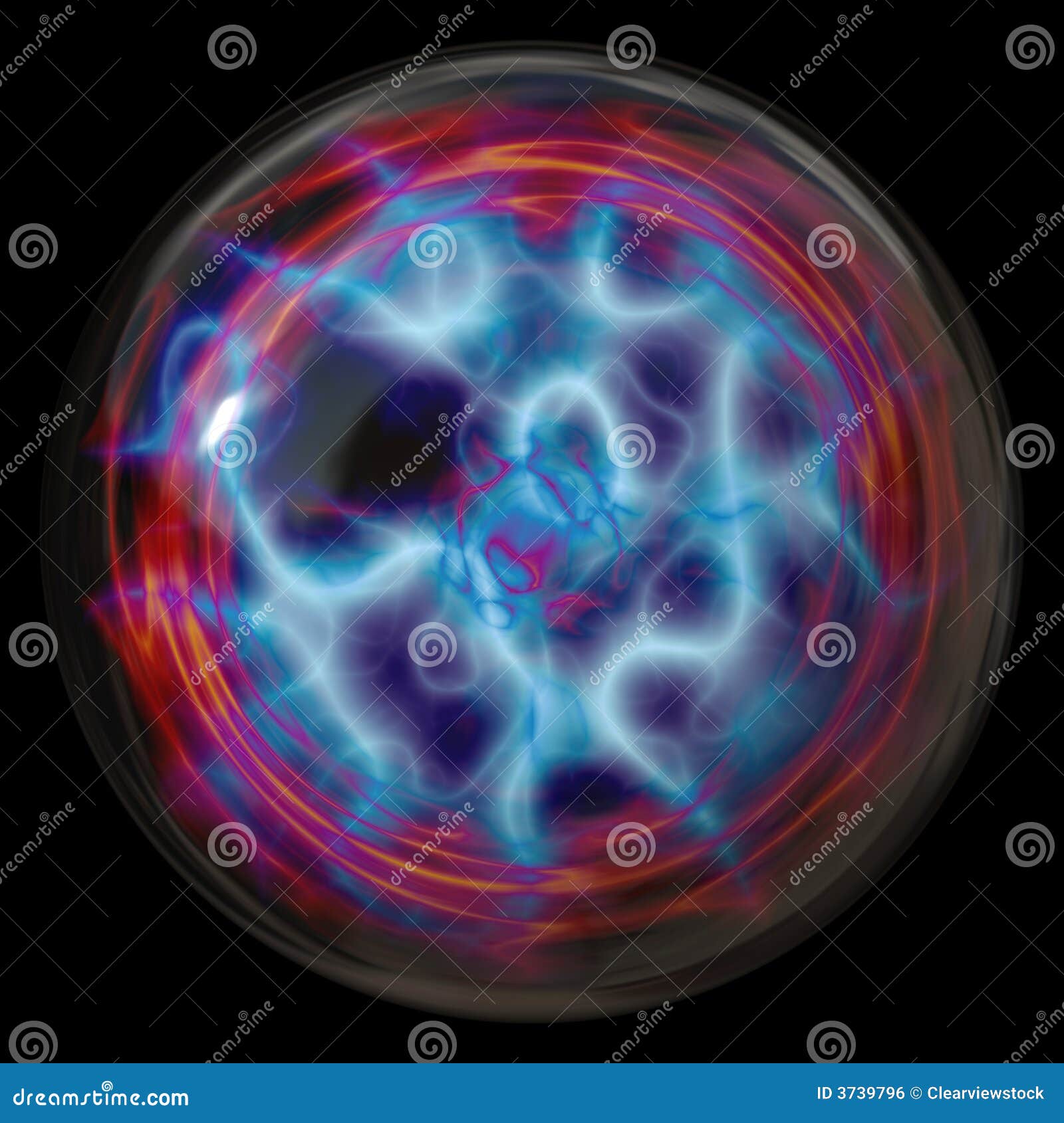 Electric Plasma ball stock vector. Illustration of science - 3739796