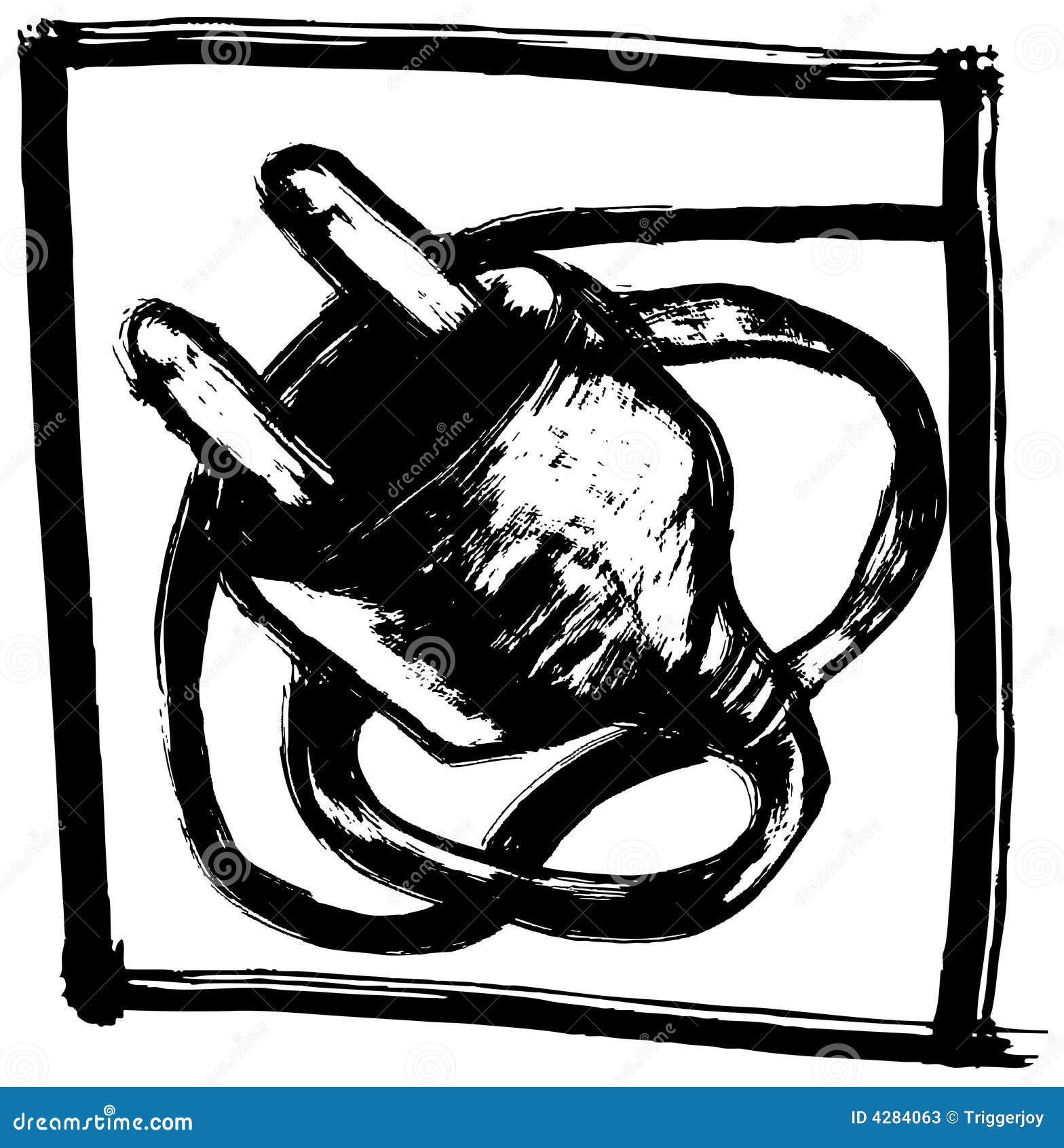 Electric-plug stock vector. Illustration of supply, printmaking - 4284063