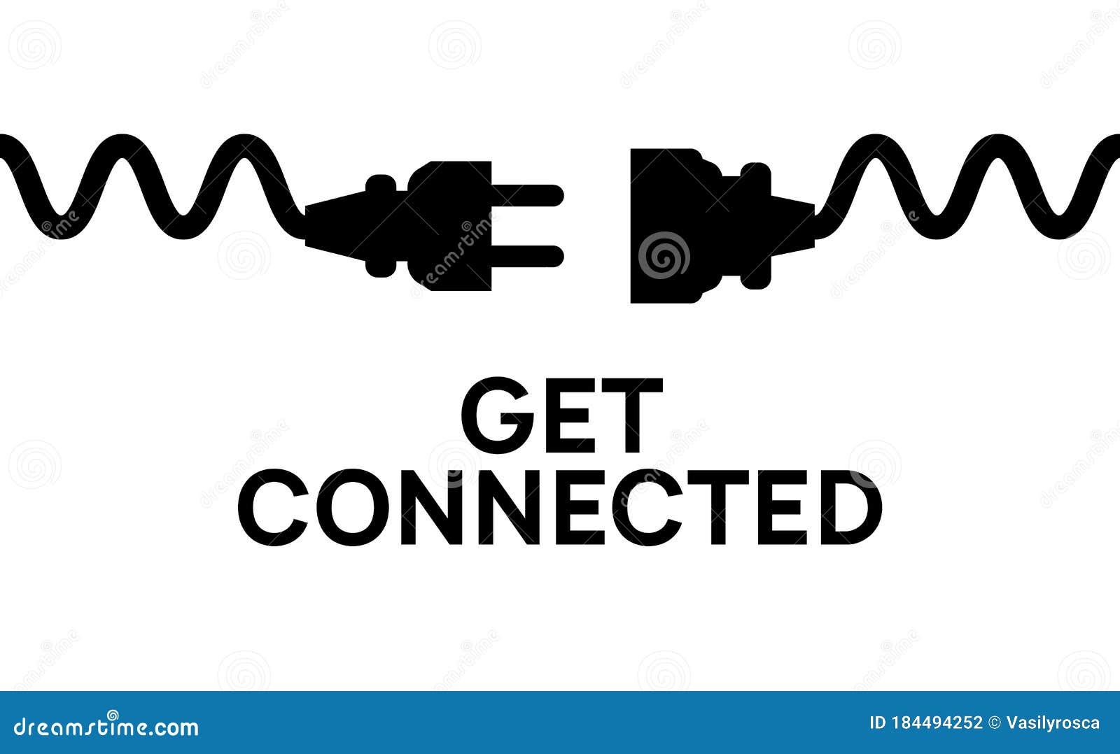 Electric Plug Connect Concept Socket. Get Connected or Disconnect ...