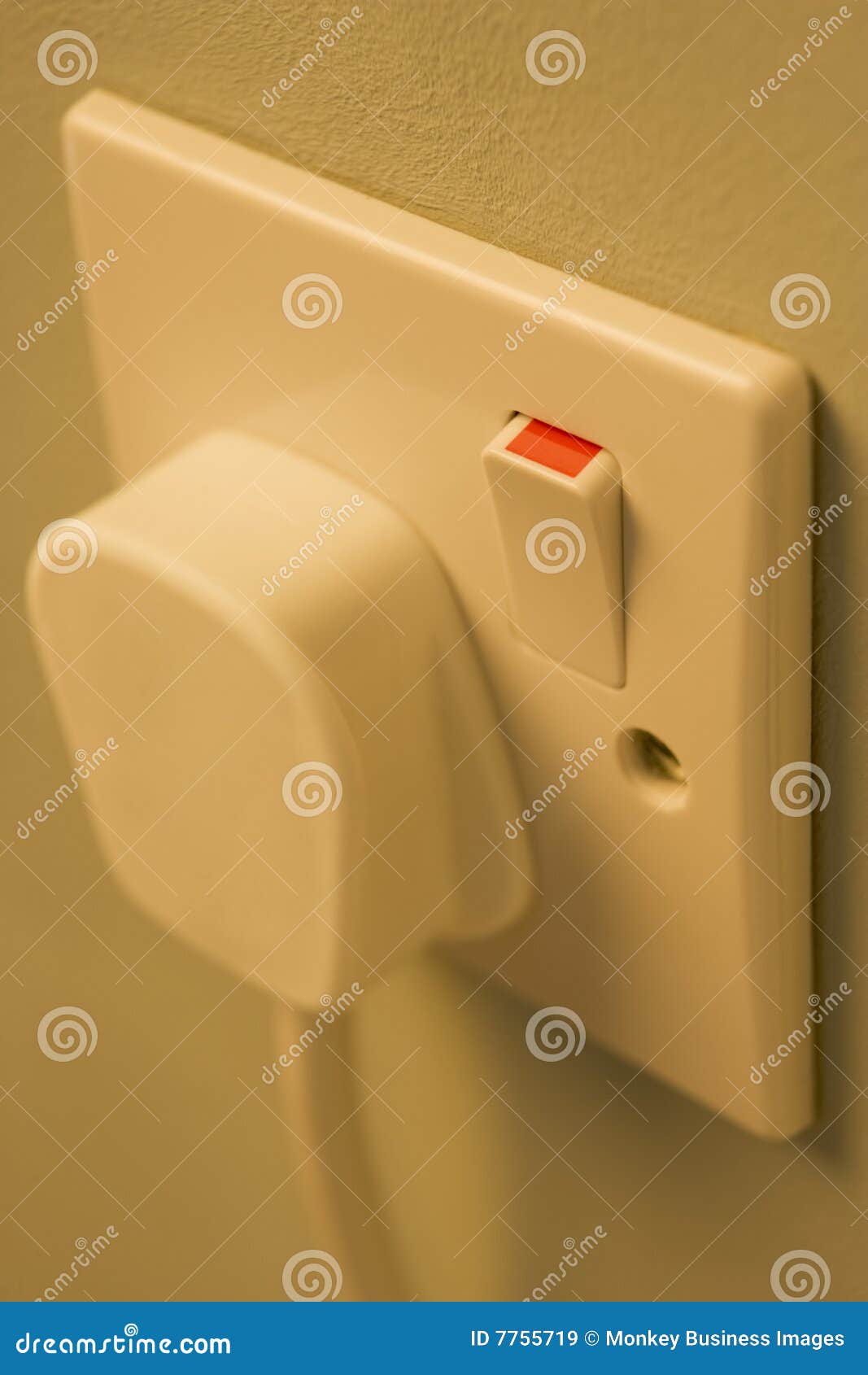 Electric Plug Connected To Outlet Stock Image - Image of object ...