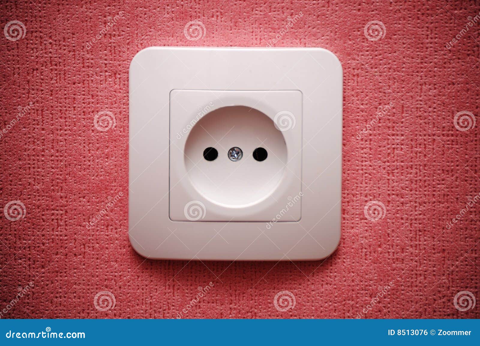 Electric Plug Connector (outlet) on the Wall Stock Photo - Image of ...