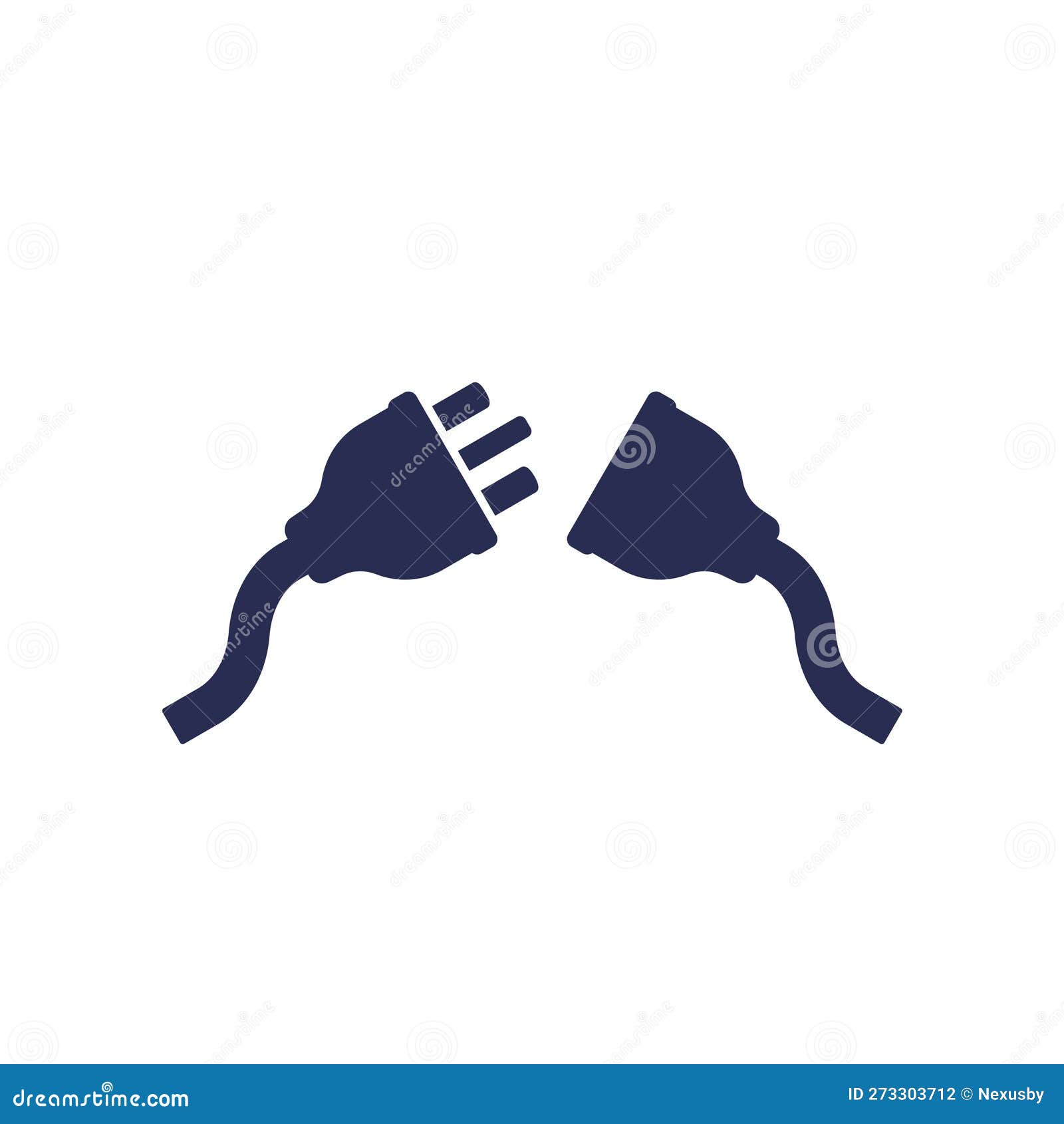 Electric Plug Disconnected from a Socket Icon Stock Vector ...