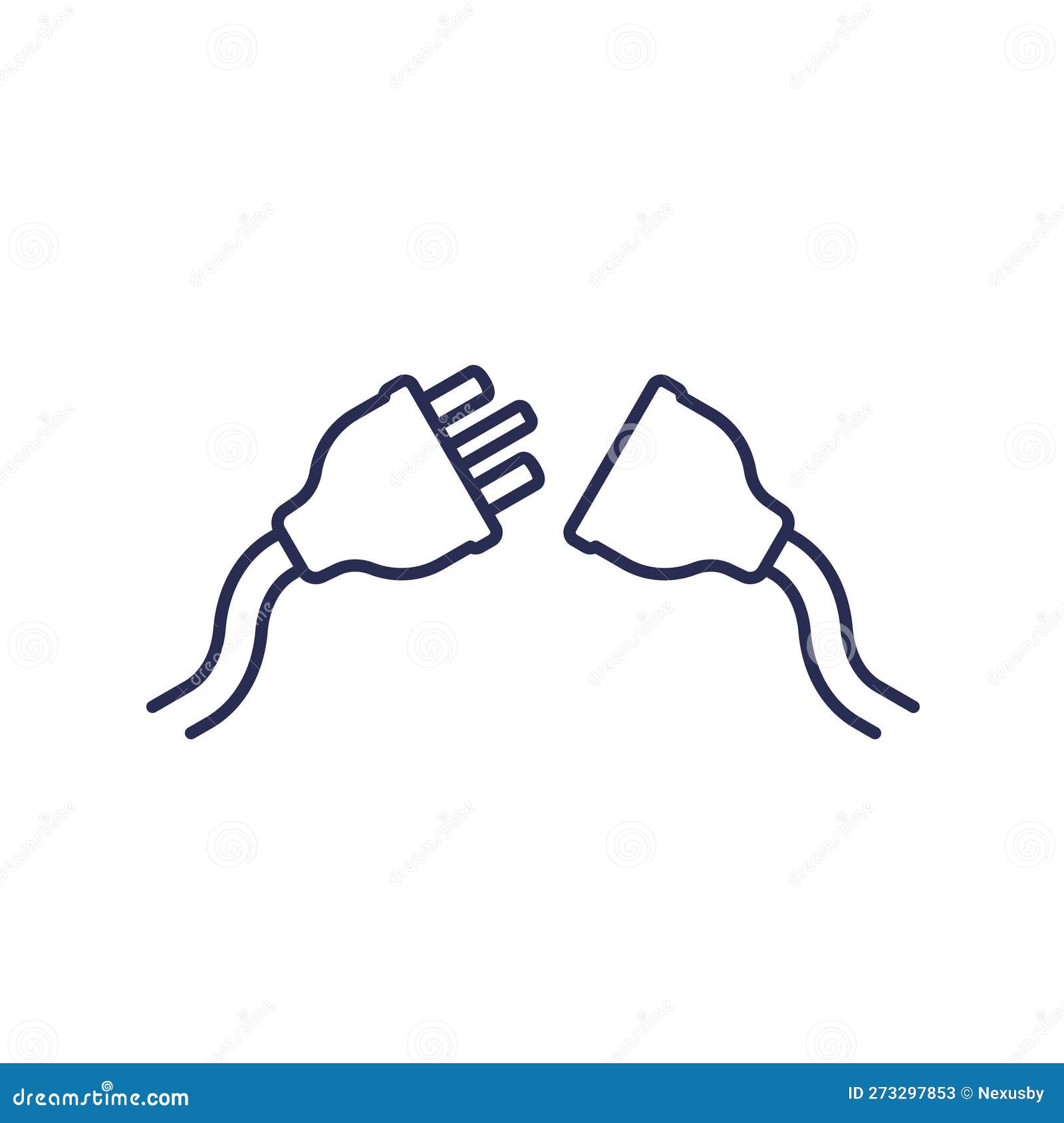 Electric Plug Disconnected from a Socket Line Icon Stock Vector ...
