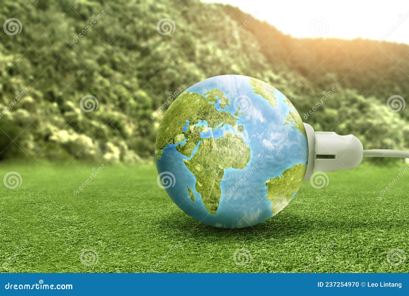 Electric Plug into an Earth Power Socket Stock Photo - Image of connect ...