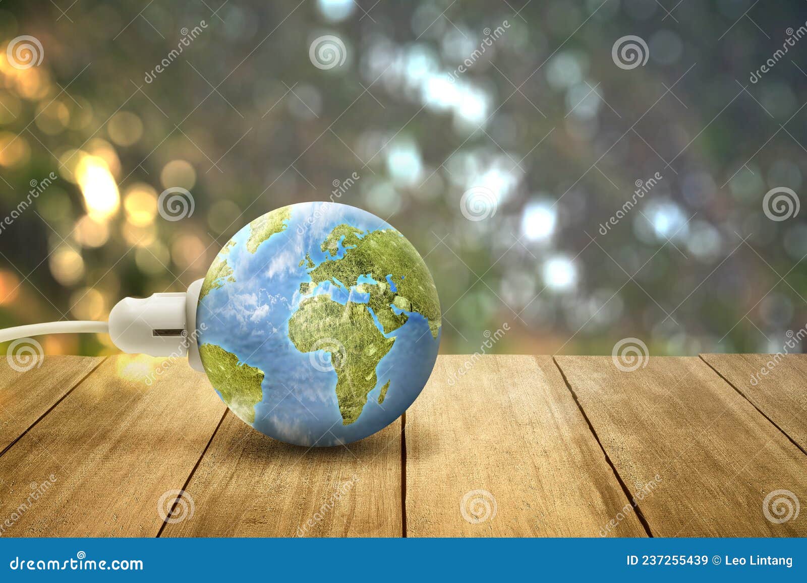 Electric Plug into an Earth Power Socket Stock Image - Image of energy ...