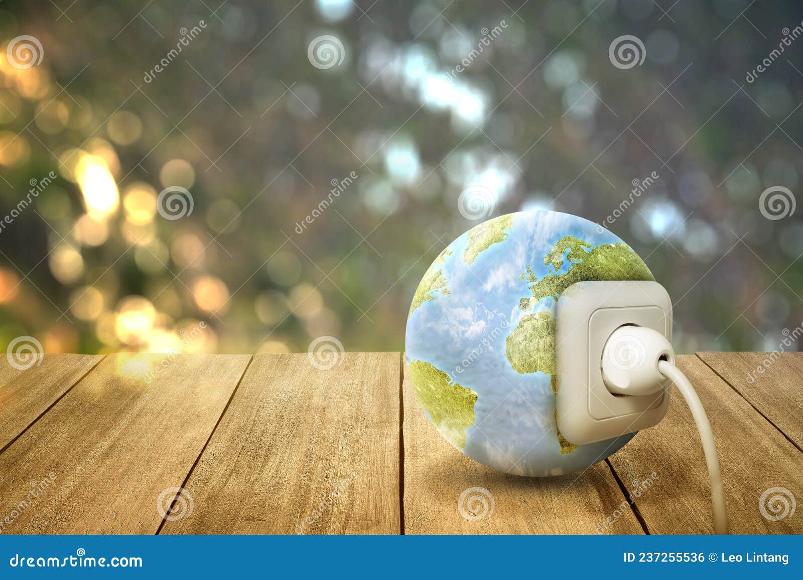 Electric Plug into an Earth Power Socket Stock Photo - Image of current ...