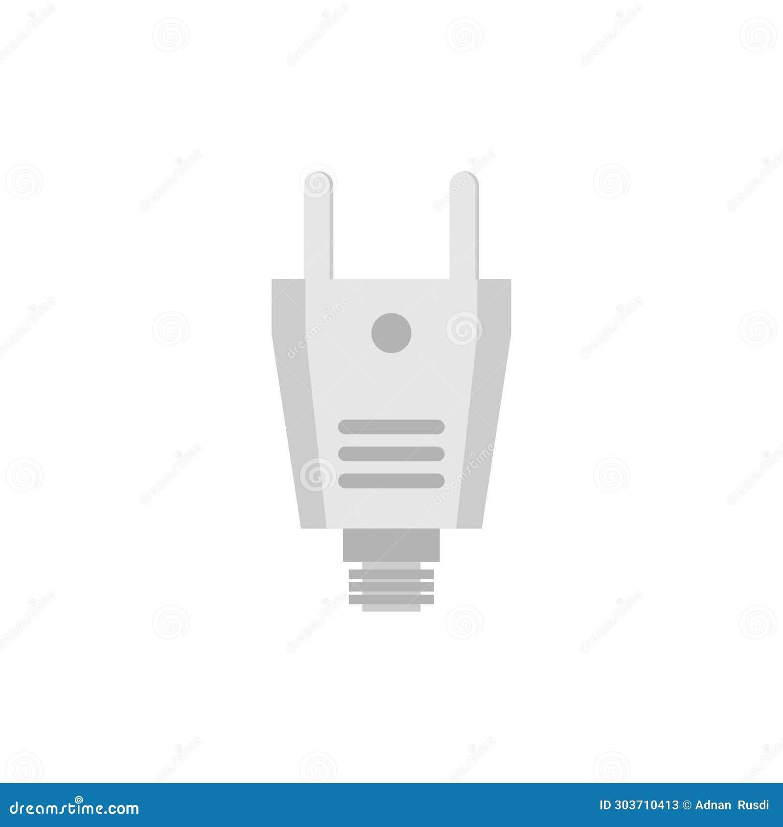 Electric Plug Flat Design Vector Illustration. Wire Plug and Socket ...